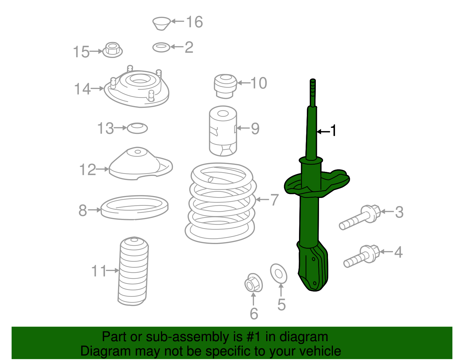 2017-2018 Subaru Forester Strut 20310SG140 | Subaru Parts Guys