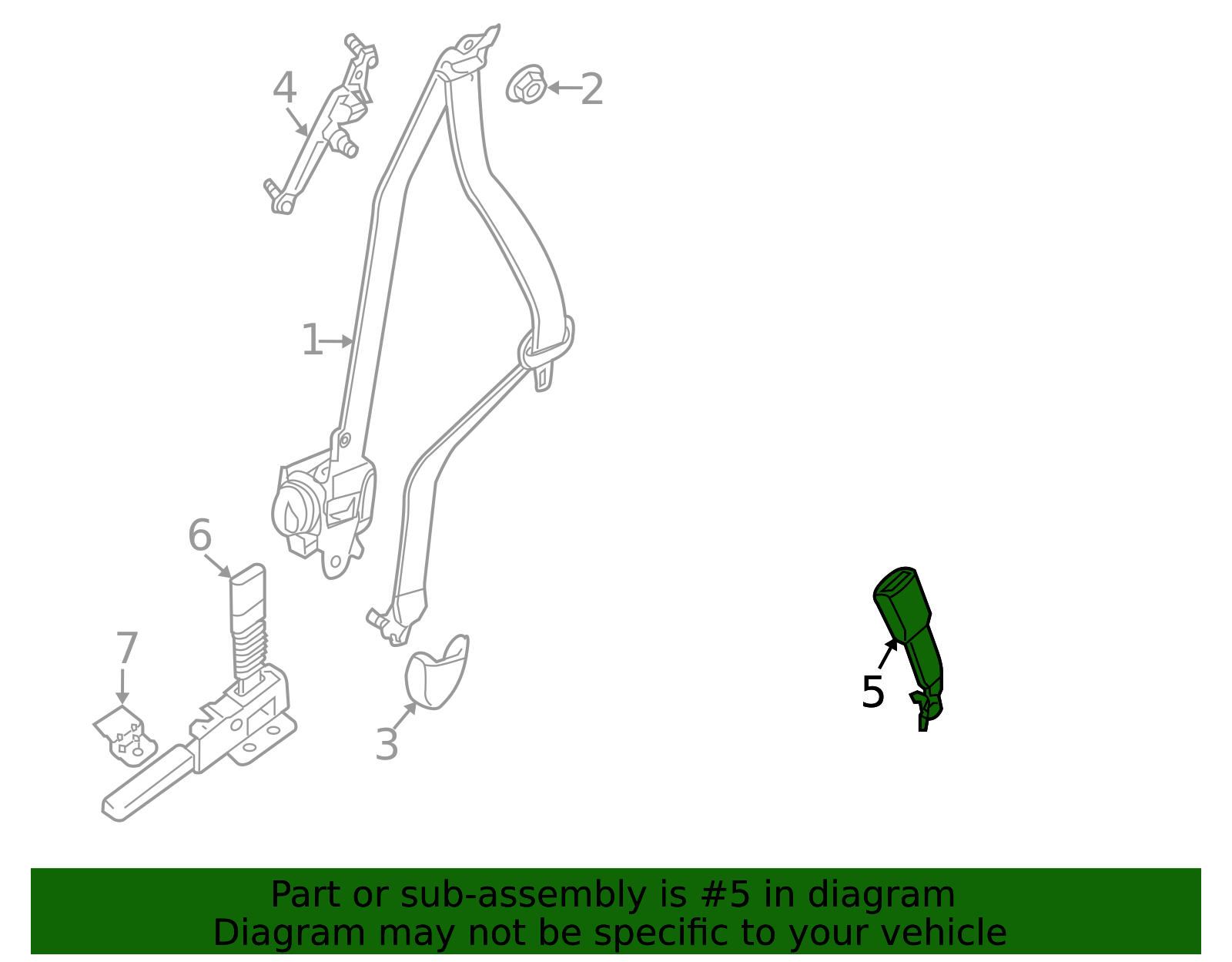 86842-3TA8B - Buckle 2013 Nissan Pathfinder | Official Nissan Parts Store