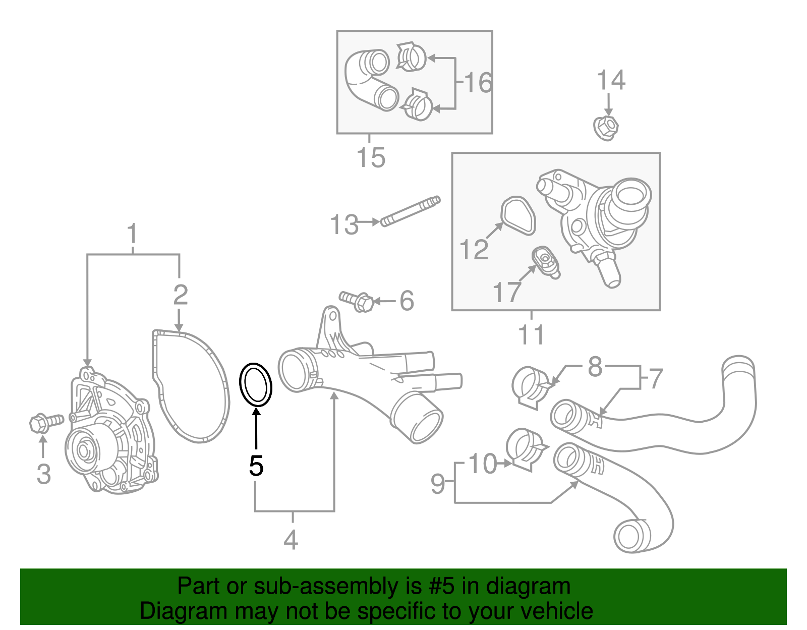 2016-2022 GM Engine Water Pump Inlet Pipe O-Ring 12650512 | GetOEMParts.com