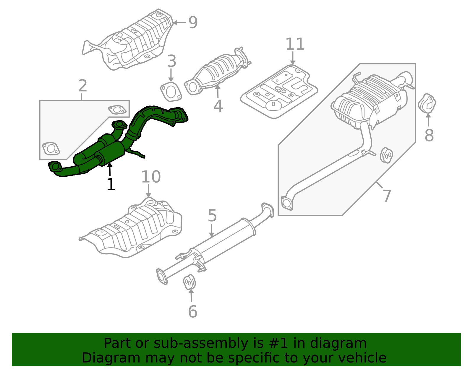 2007-2010 Kia Rondo Front Pipe 28610-1D300 | TascaParts.com
