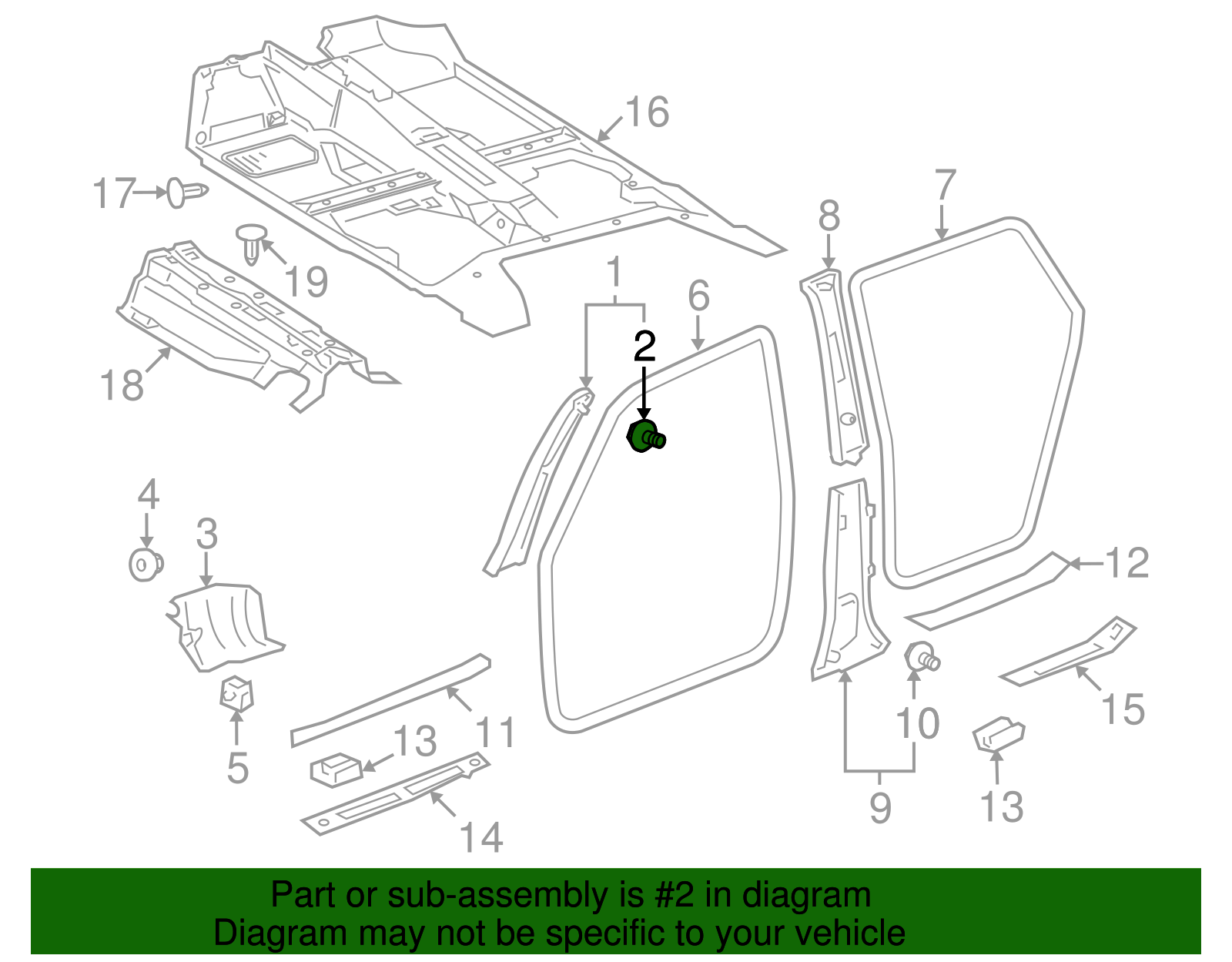 67771-12080 - Seat Back Panel Retainer - 2003-2010 Toyota | Nucar ...