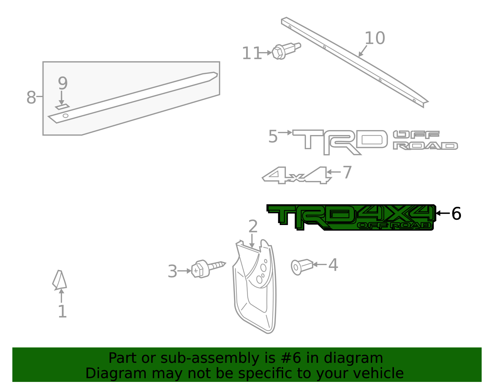 Genuine Official Toyota Truck Bed Decal (Left, Right, Rear) part# 75996 ...