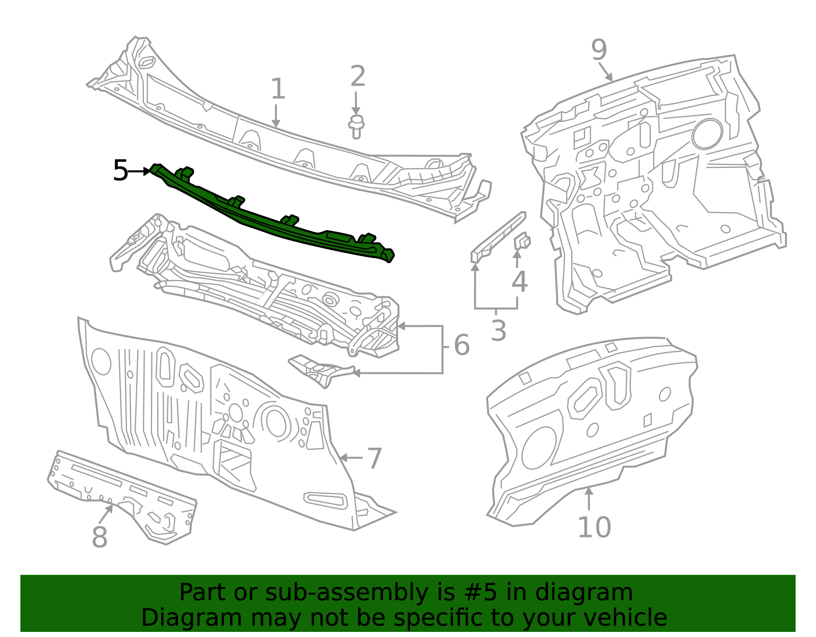 2022-2023 Chevrolet Bolt EUV Plenum Upper Panel 42601746 | Capital ...