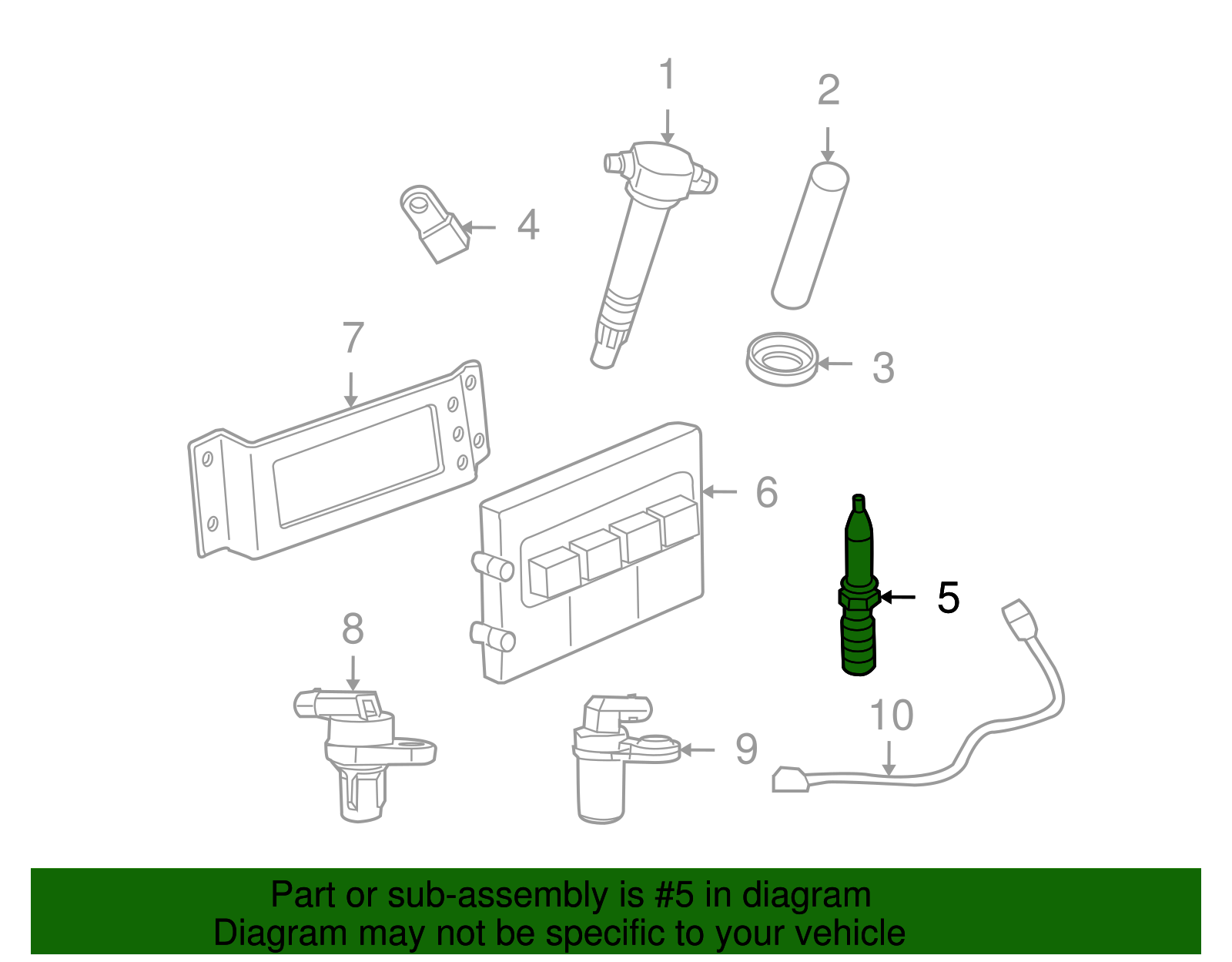 2009-2010 Volkswagen Routan Spark Plug 7B0-905-600 | VW Direct Parts