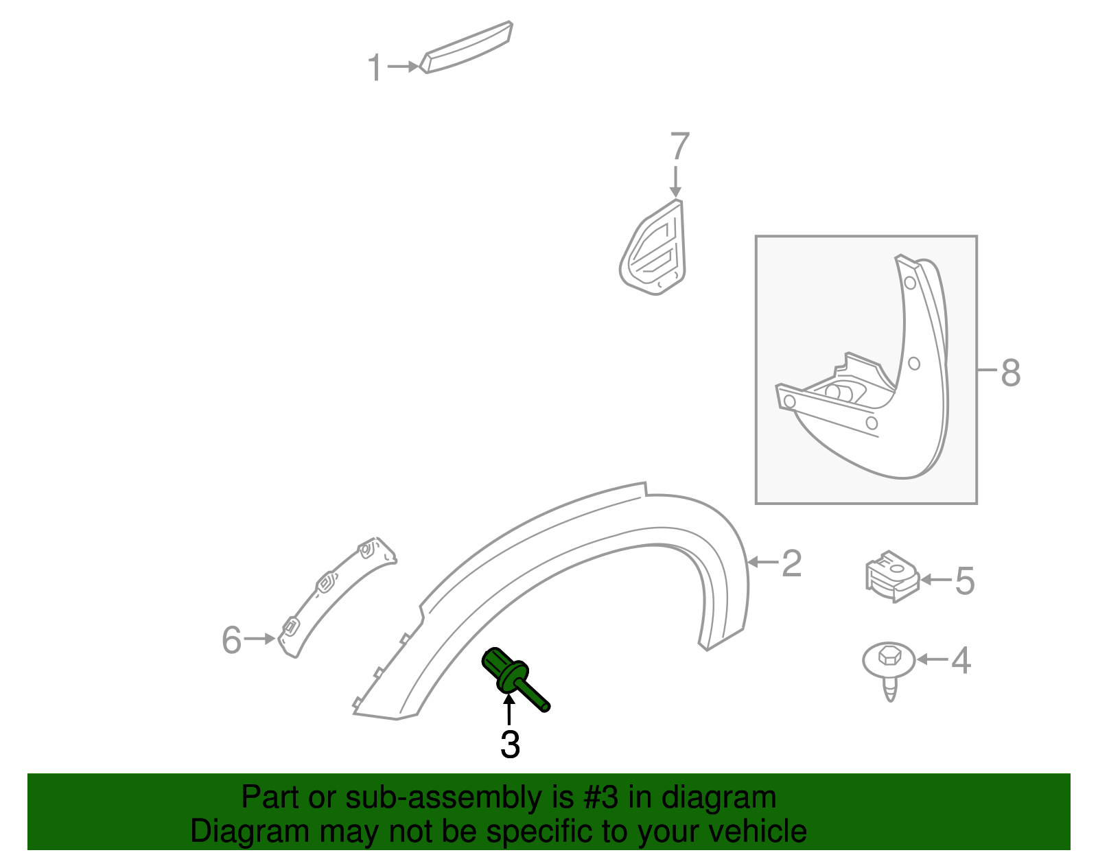 2011-2024 Mini Wheel Opening Molding Rivet 7149807127 | Mini Parts Direct