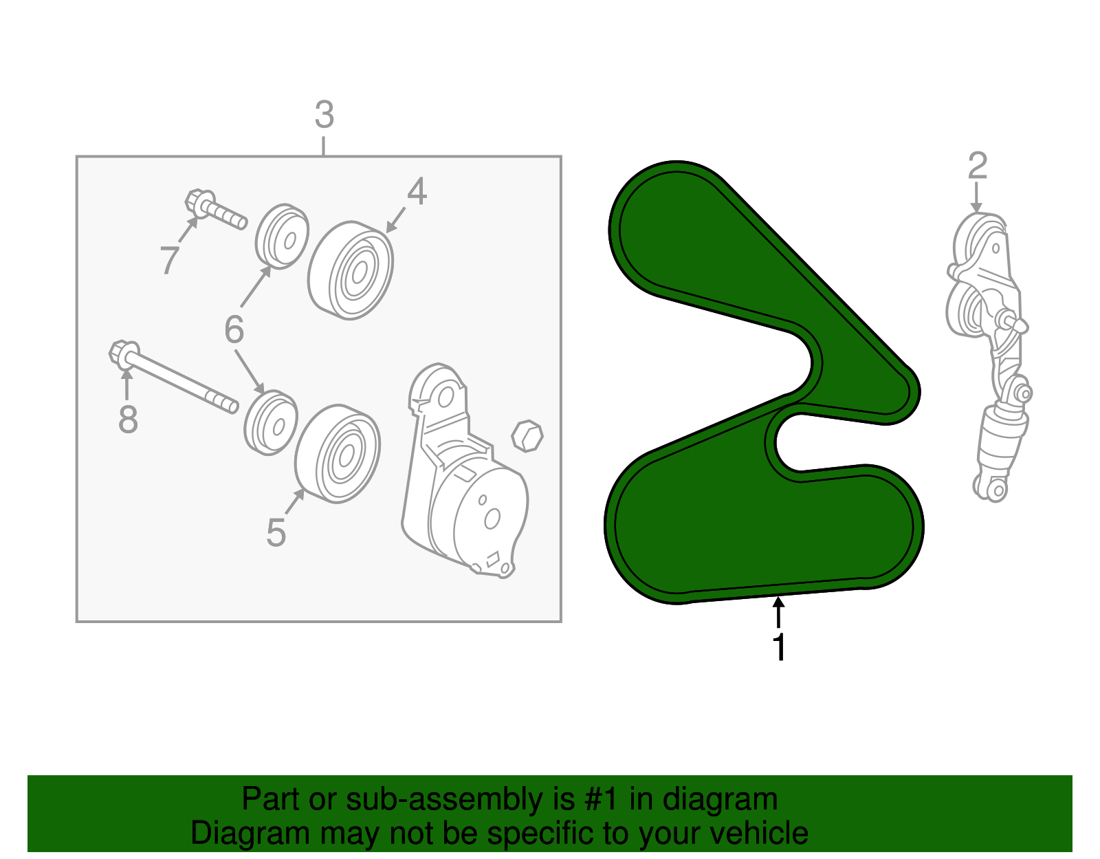 56992-R70-A01 - 2005-2011 Honda - Belt Power Steering Pump (Mitsubishi ...