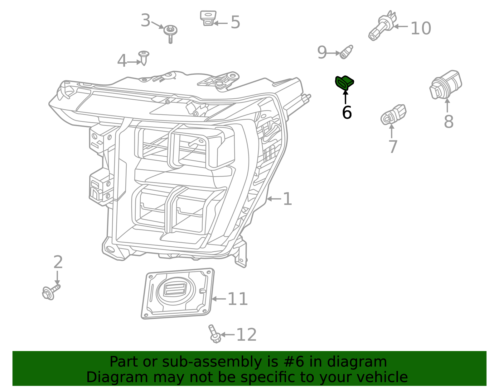 2021-2025 Ford Headlamp Assembly Fastener w720745s300 | TascaParts.com