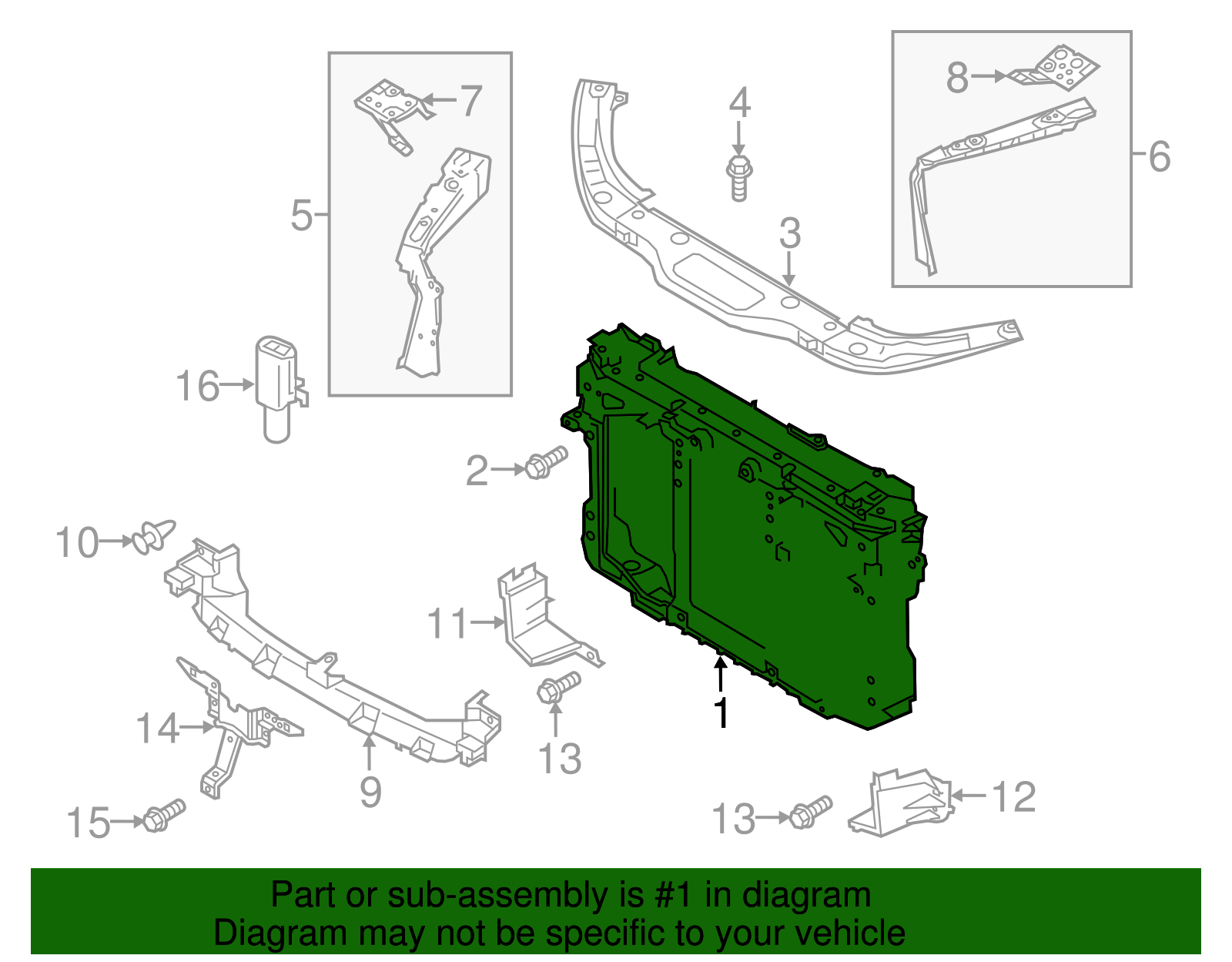 KA0M-53-110 - Radiator Support 2016 Mazda CX-5 | Florida Mazda Parts