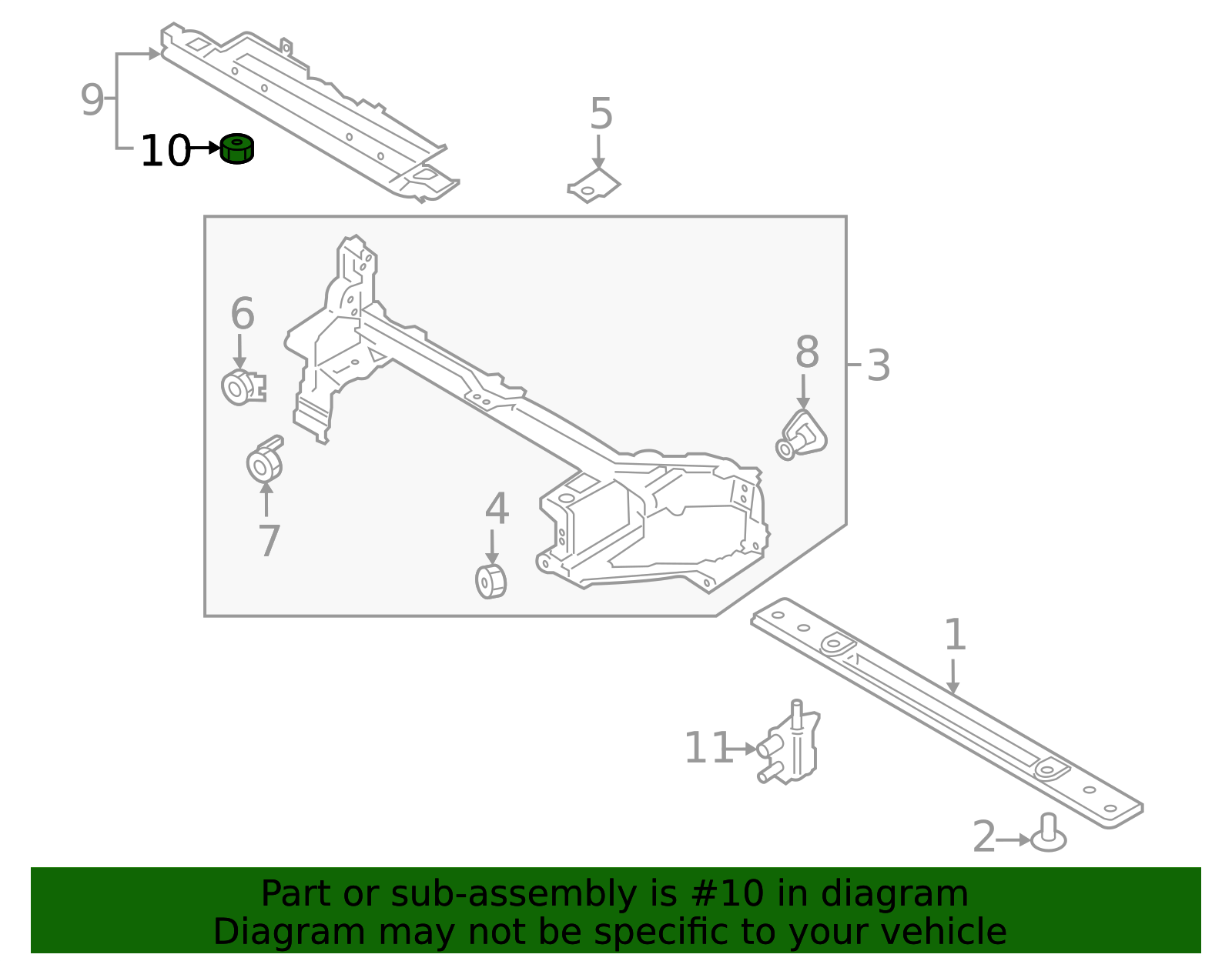 2017-2026 Ford Mount Bracket U-Nut -W520802-S307 | TascaParts.com