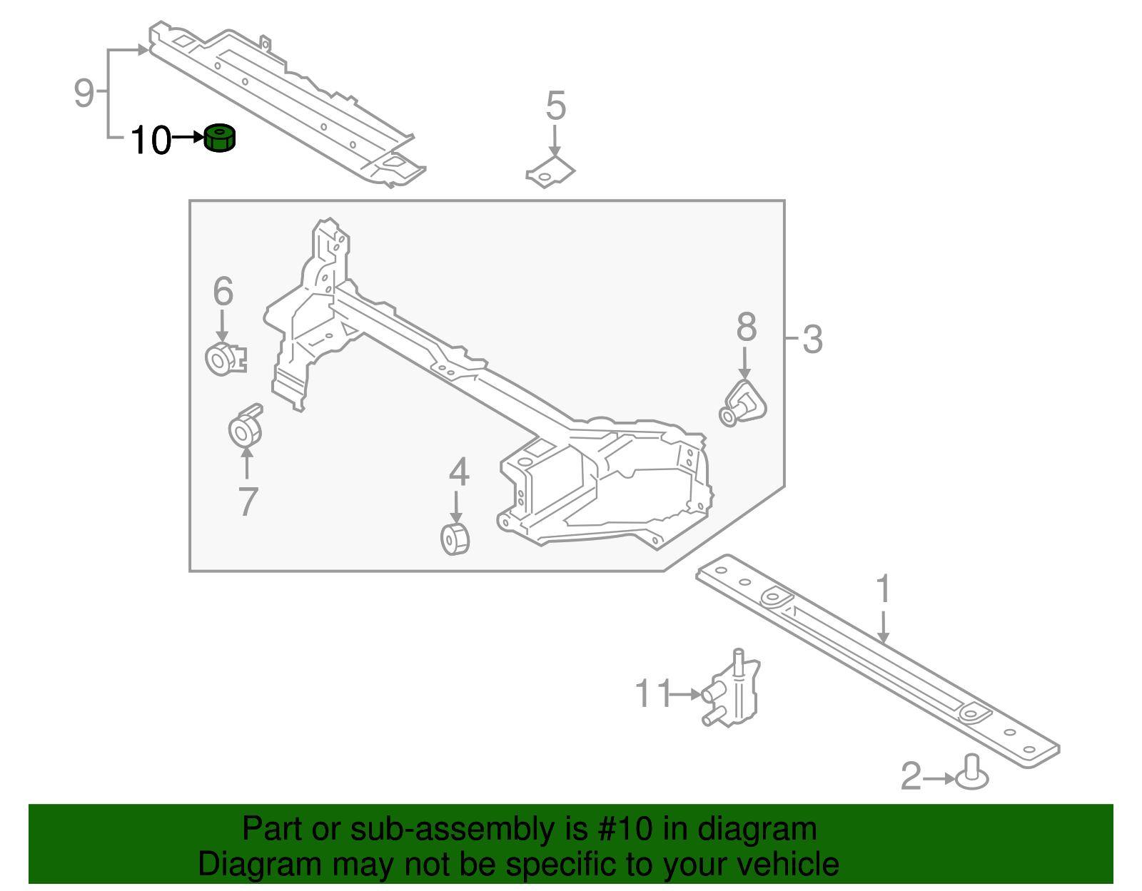 2017-2025 Ford Mount Bracket U-Nut W520802-S307 | OEM Parts Online