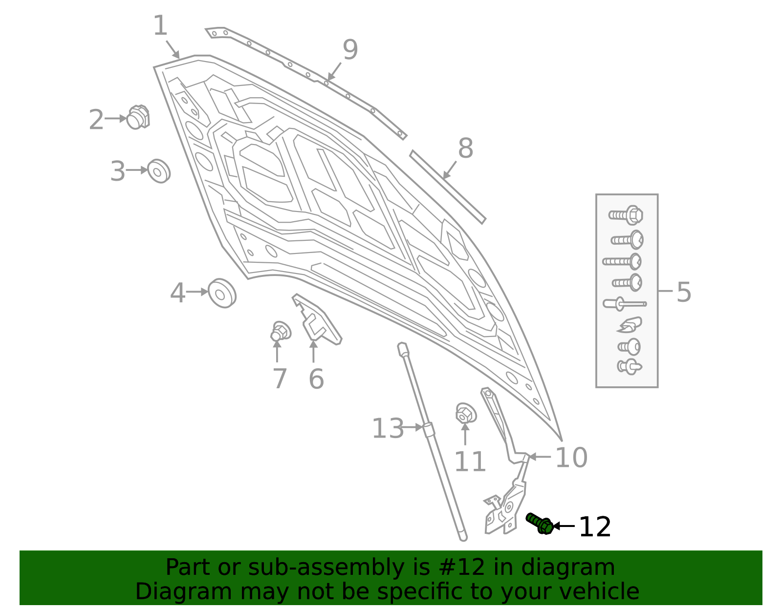 N-019-530-7 - Drive Shaft Mount Bolt 2008-2025 Audi | Audi OEM Parts