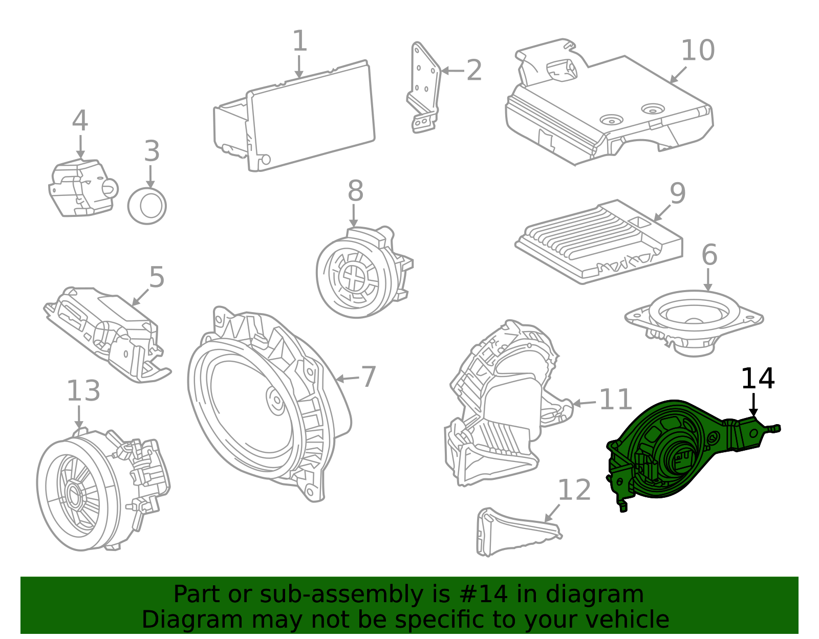 2023-2025 Toyota Sequoia Rear Speaker 86150-0C050 | Toyota Parts Center