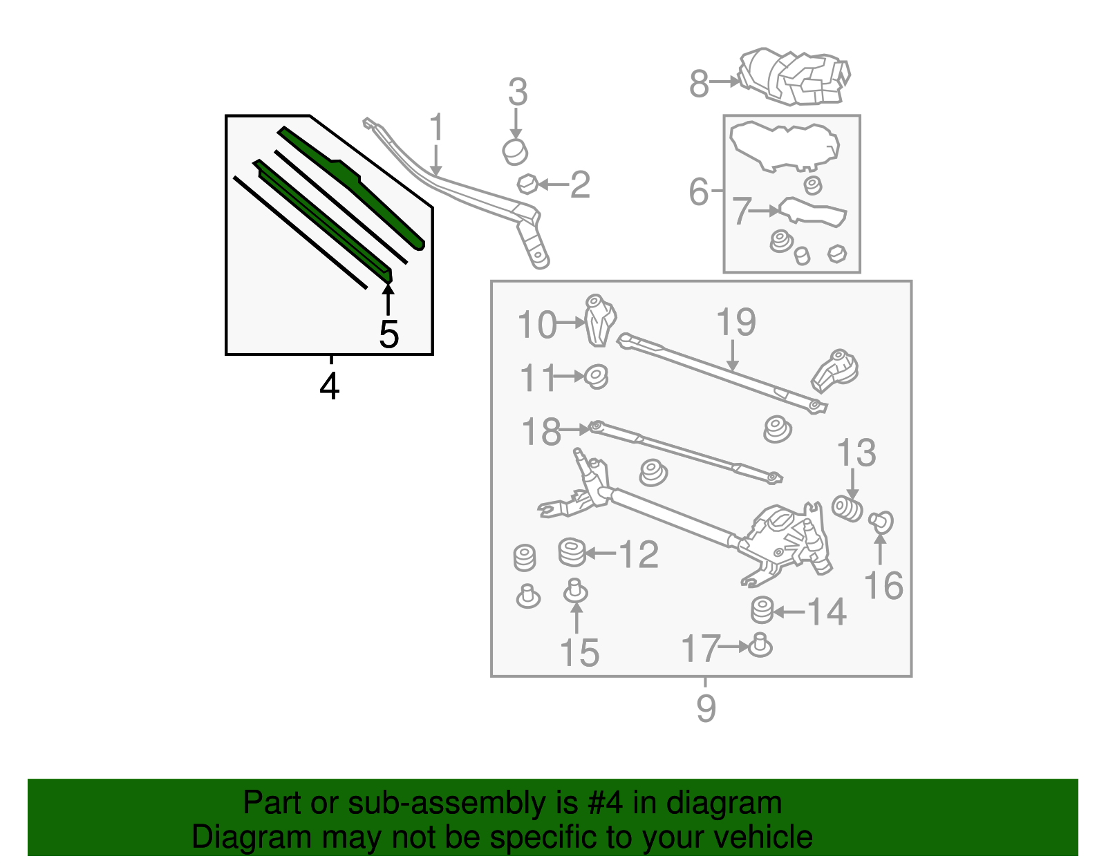 76630-TE0-A01 - 2008-2012 Honda Accord - Blade Windshield Wiper (475MM ...