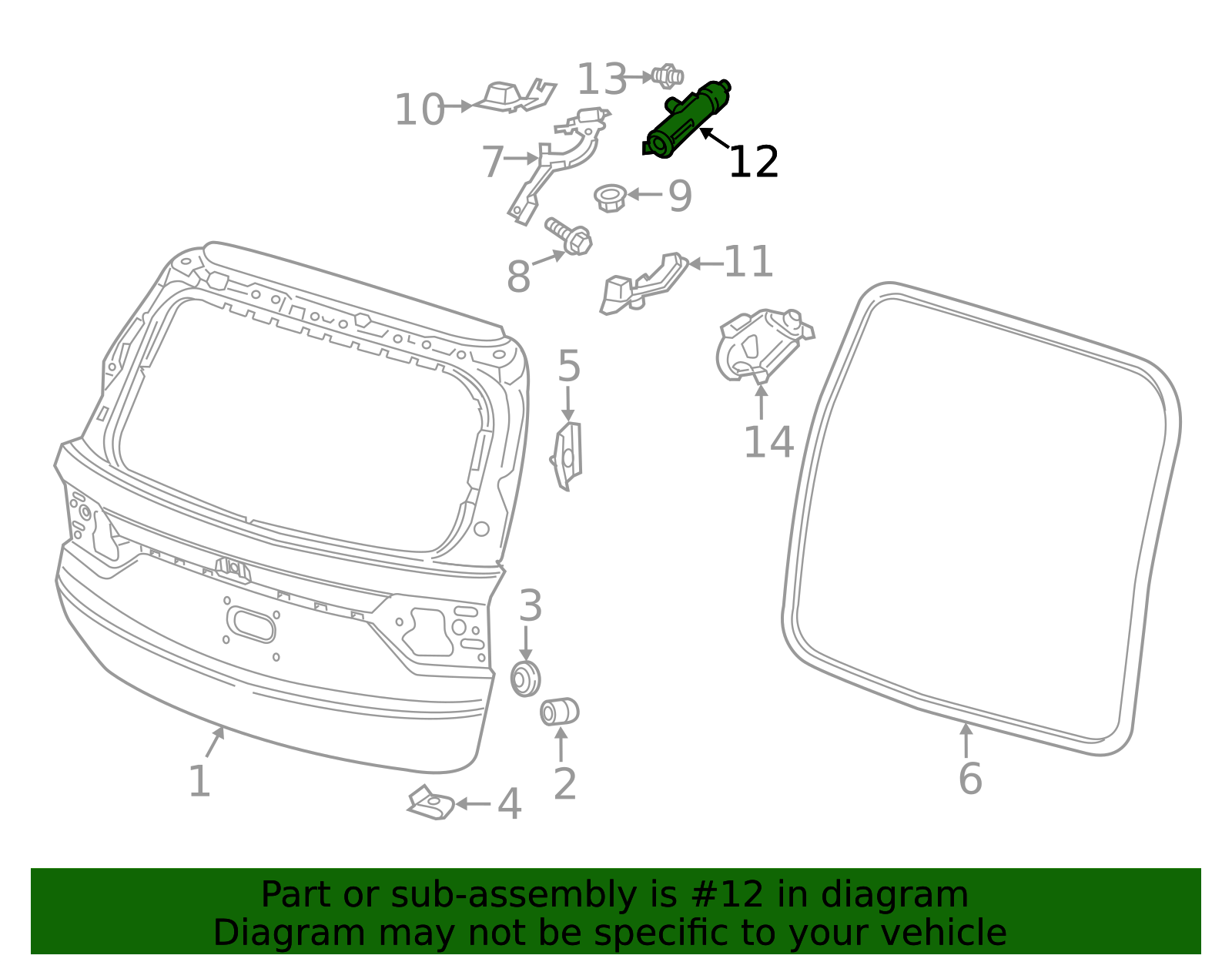 2018-2024 Honda Odyssey Support Cylinder 74820-THR-A01 | OEM Parts Online