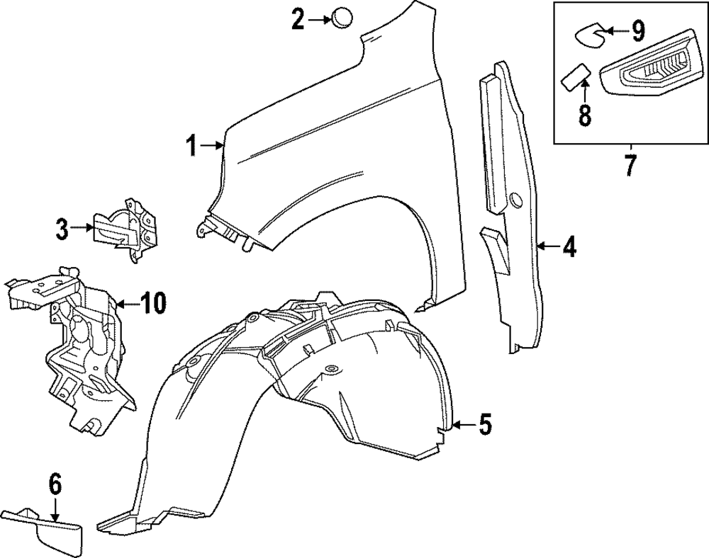 2025 GMC Yukon XL Fender Splash Shield 85010709 | Shop Matick Buick GMC