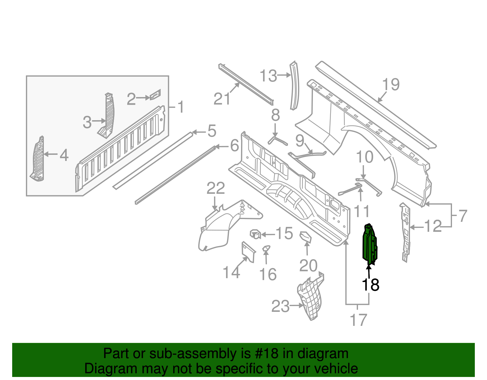 2005-2015 Nissan TITAN Rear Corner Pillar K3353-ZT0MA | Bill Kay Nissan ...
