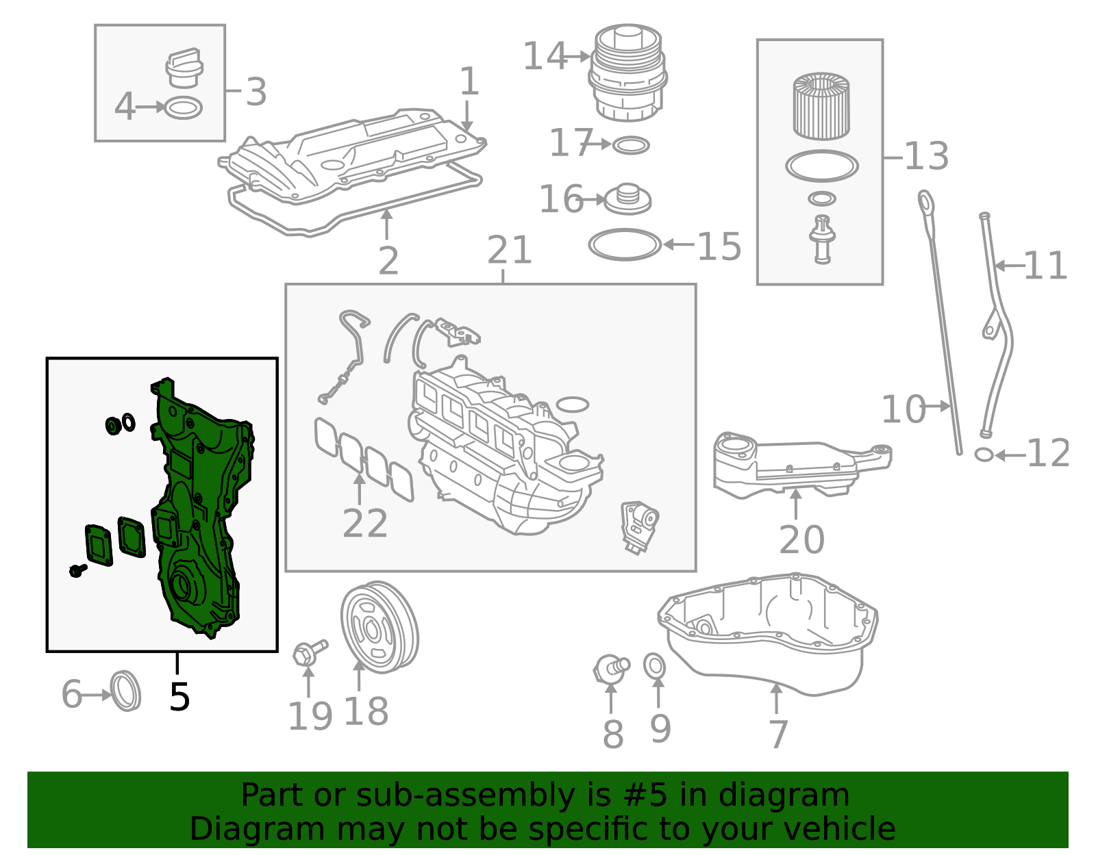 OEM 2009-2019 Toyota Timing Cover Part # 11310-0V020 | Modern Toyota Parts