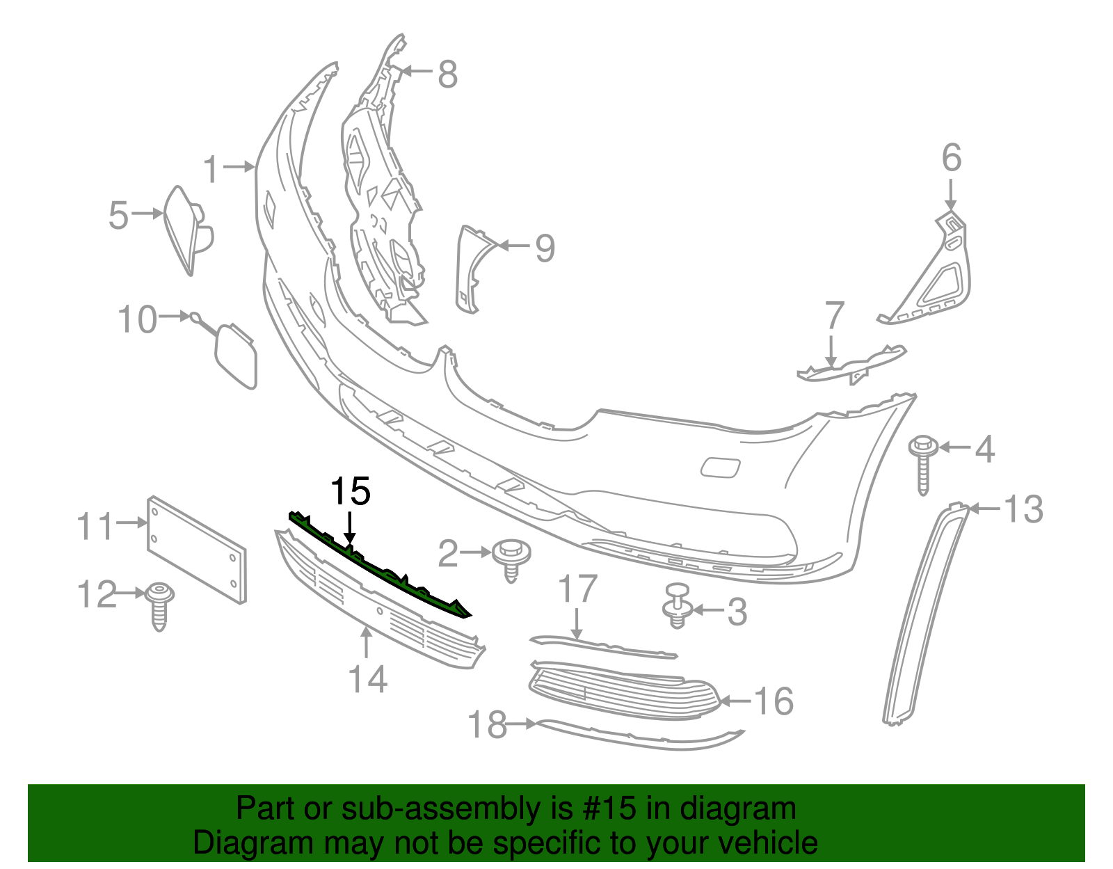 2016-2019 BMW | Lower Grille Strip | 51117369897 | BMW OEM Parts Store