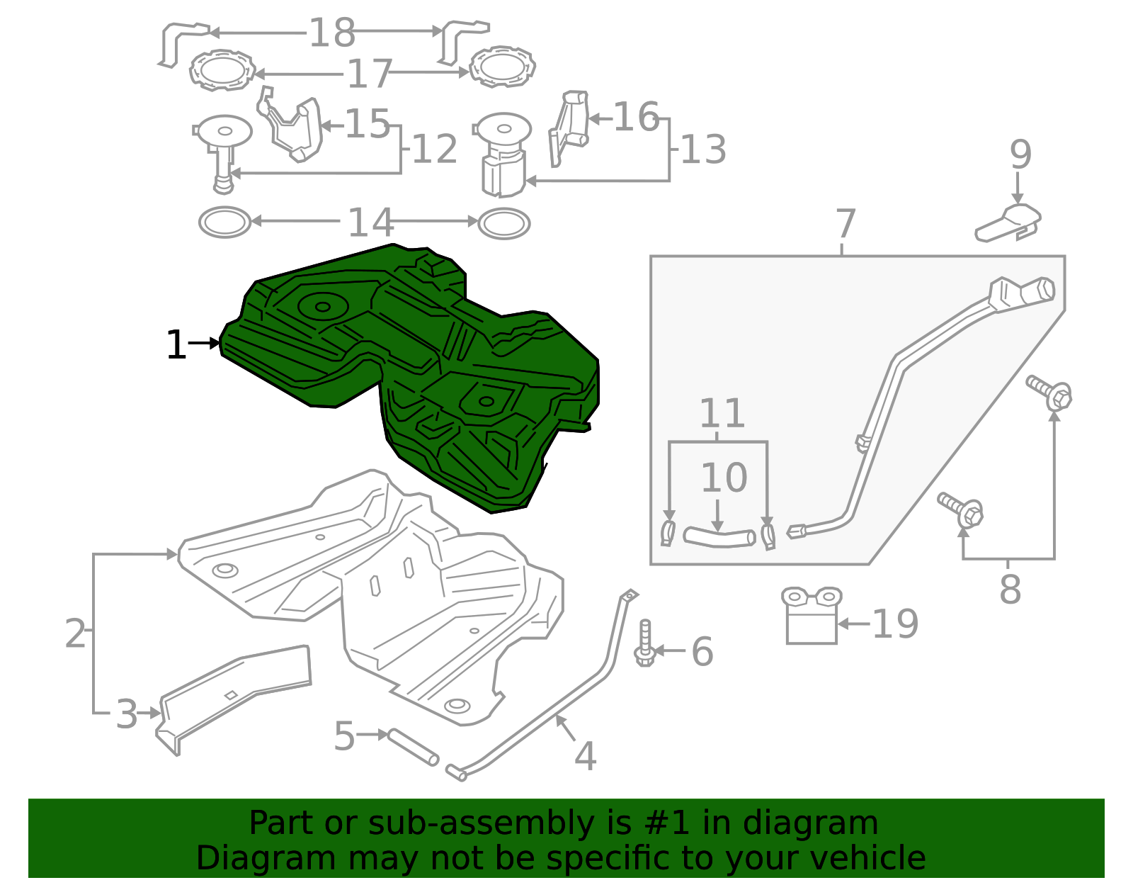 2017-2020 Lincoln Continental | Fuel Tank | GD9Z-9002-B | Walls' Ford Parts