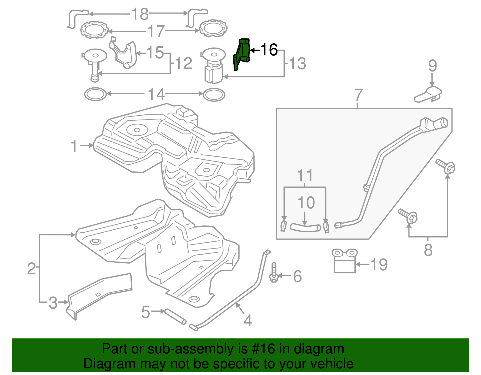 2017-2020 Lincoln Continental Fuel Gauge Sending Unit GD9Z-9A299-C ...