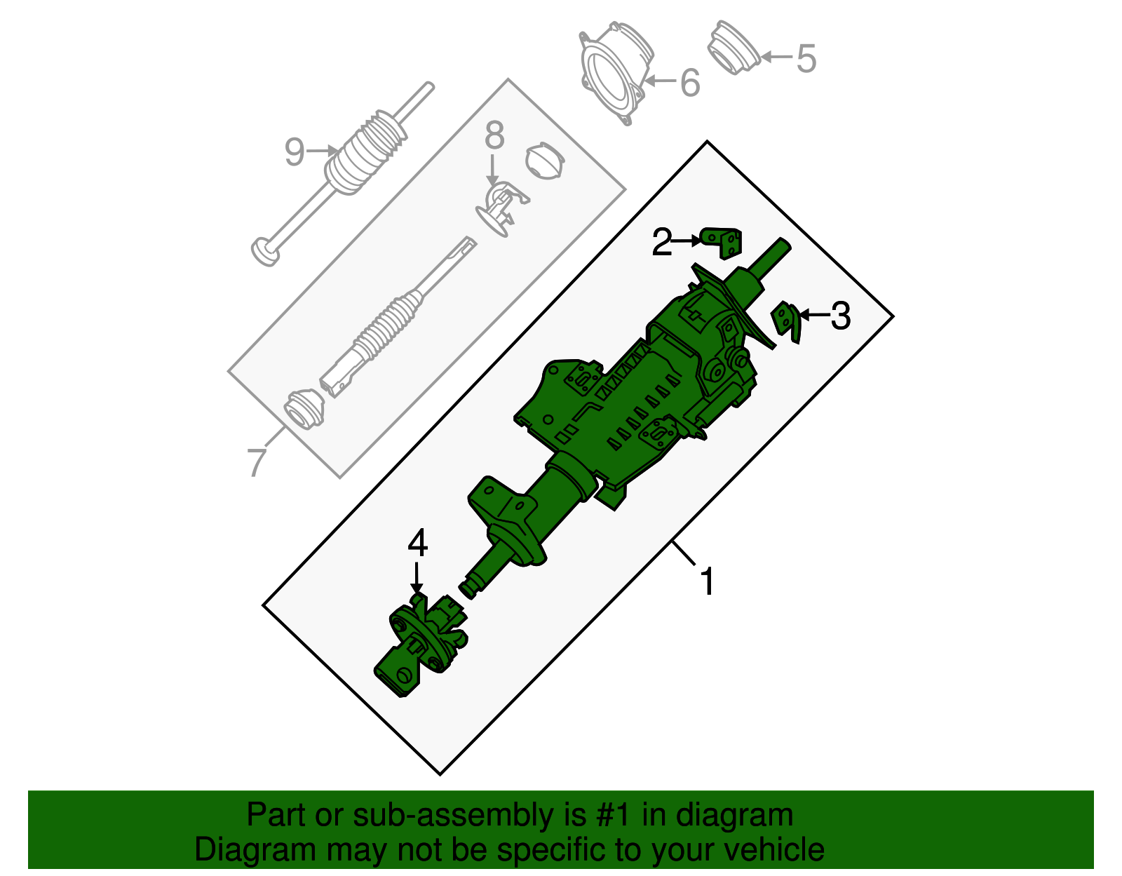 2012-2018 Nissan Frontier Steering Column 48811-9BF0A | Nissan Parts ...