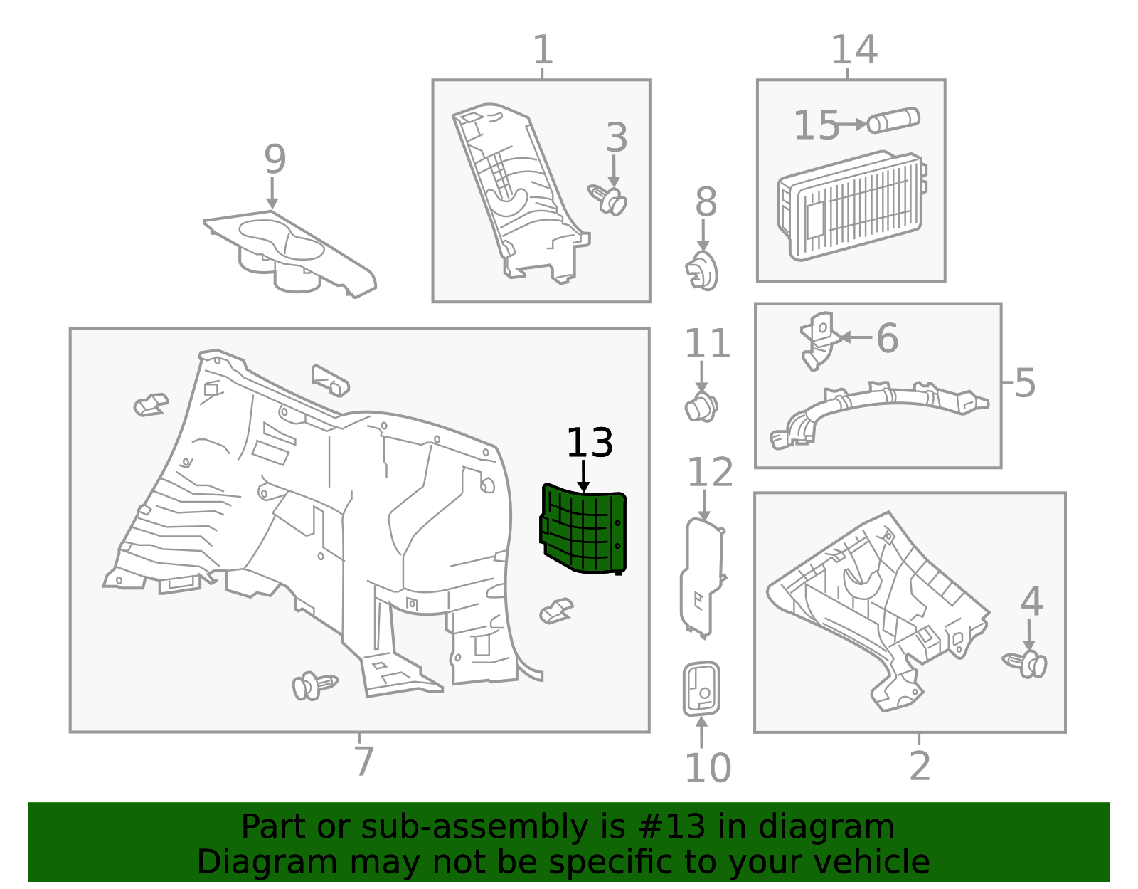 Genuine Official Toyota Access Cover part# 58441-0E020-C0 for 2014-2019 ...