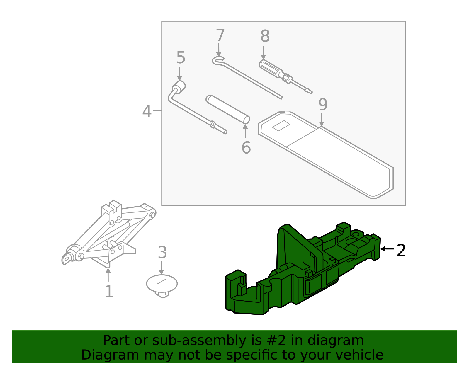 2020-2025 Kia Telluride Floor Jack Cover 09149-S9100 | TascaParts.com