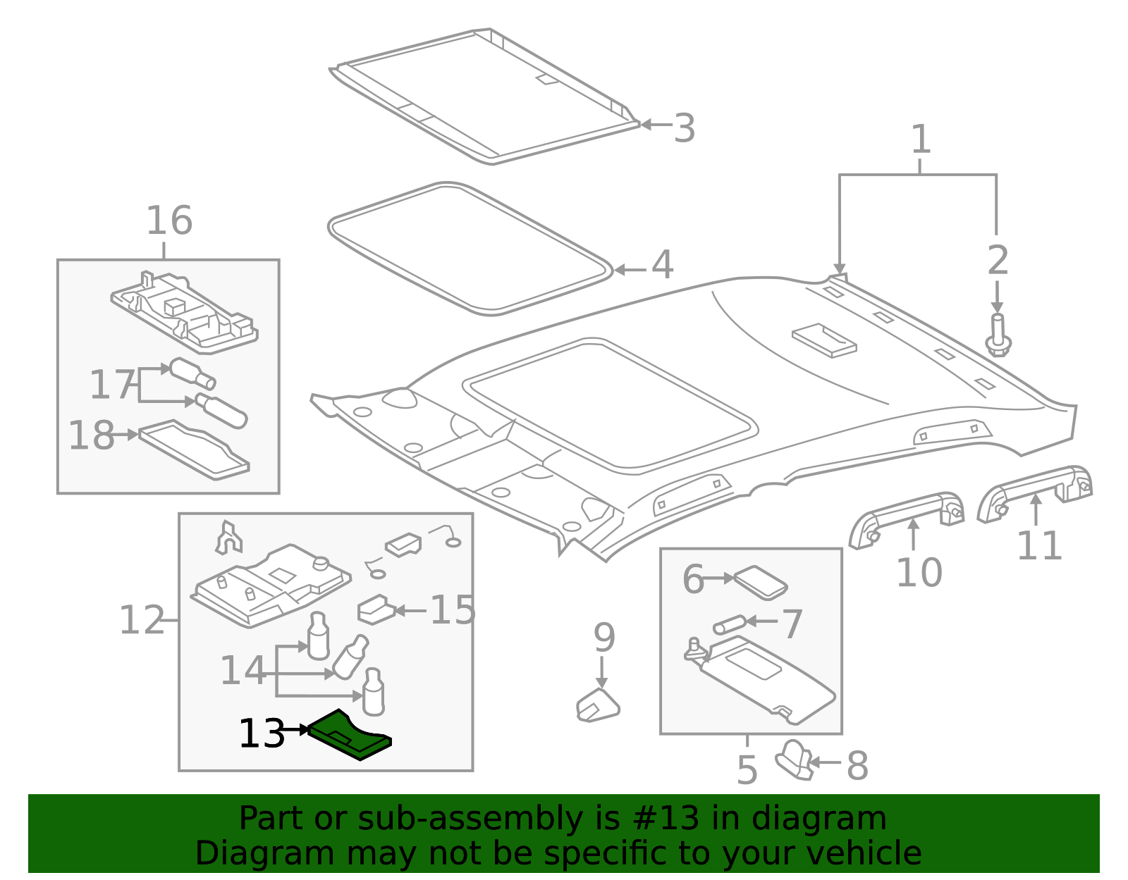 81265-AC010 - High-Quality Map Light Lens for 2005-2012 Toyota Avalon ...