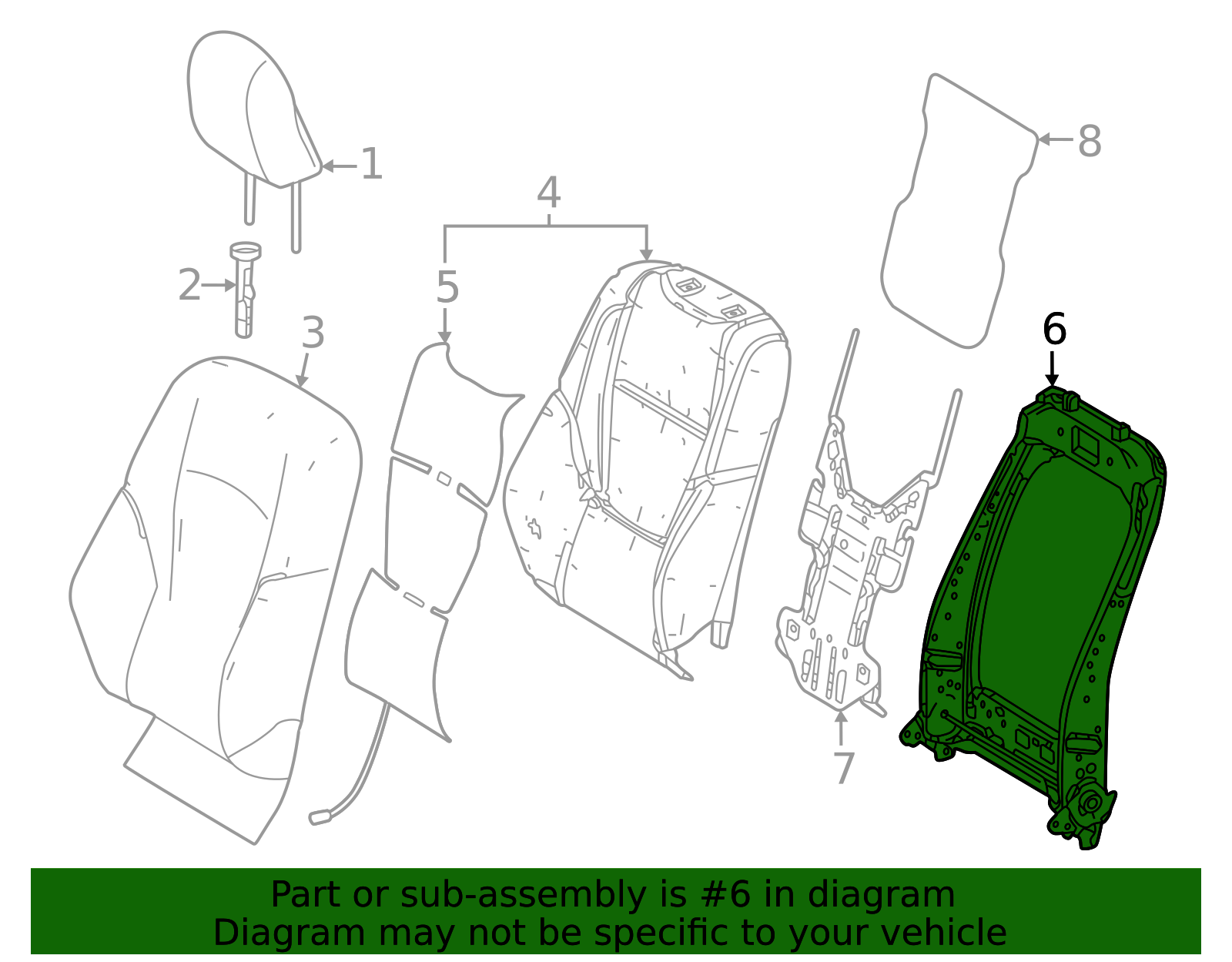 71014-35070 - Seat Back Frame 2025 Toyota 4Runner | Longo Toyota Parts