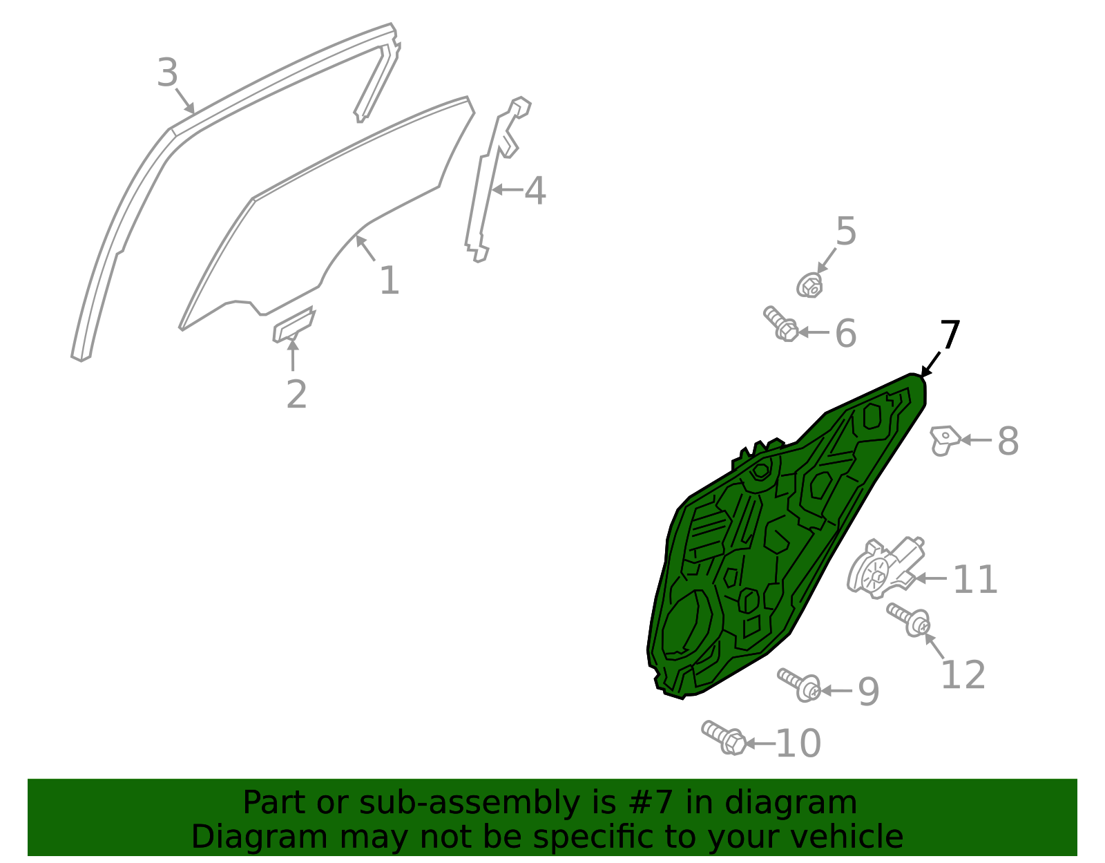 83471-M6020 - Window Regulator 2019-2024 Kia Forte | Kia.Parts Store
