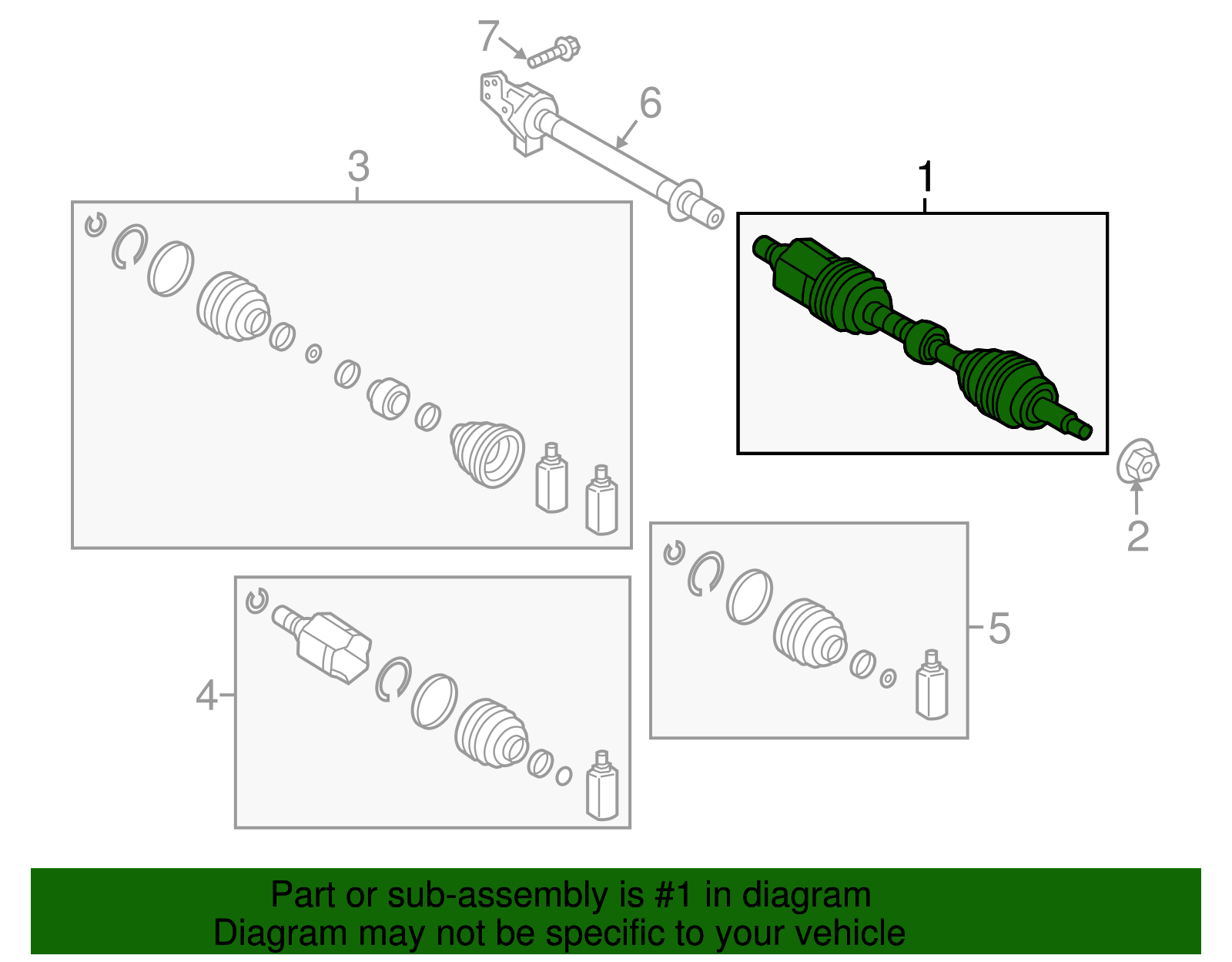 Hyundai - 49500-4Z200 - Axle Assembly - 2013-2016 Hyundai Santa Fe ...