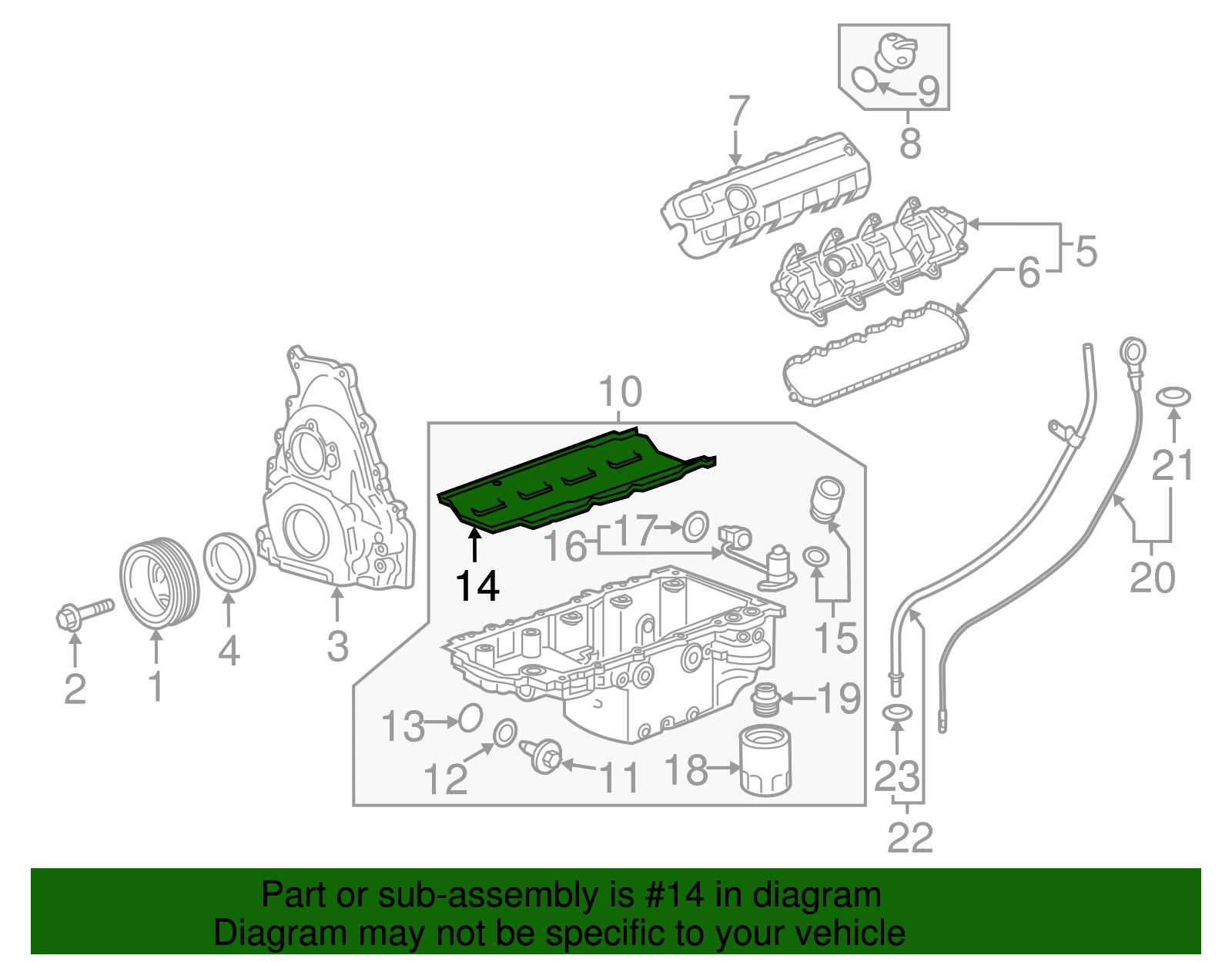 2016-2025 GM Engine Crankshaft Oil Deflector 12644848 | Capital Chevy Parts