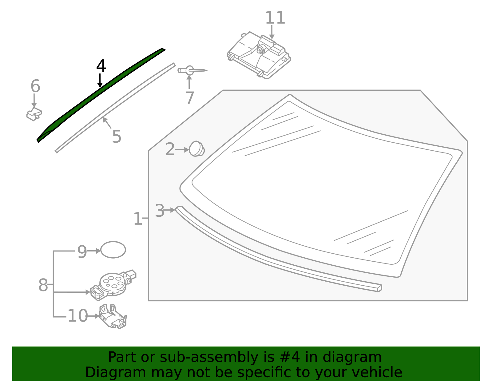 2019-2024 Volkswagen Jetta Windshield Molding 17A-854-327-5AP | VW ...
