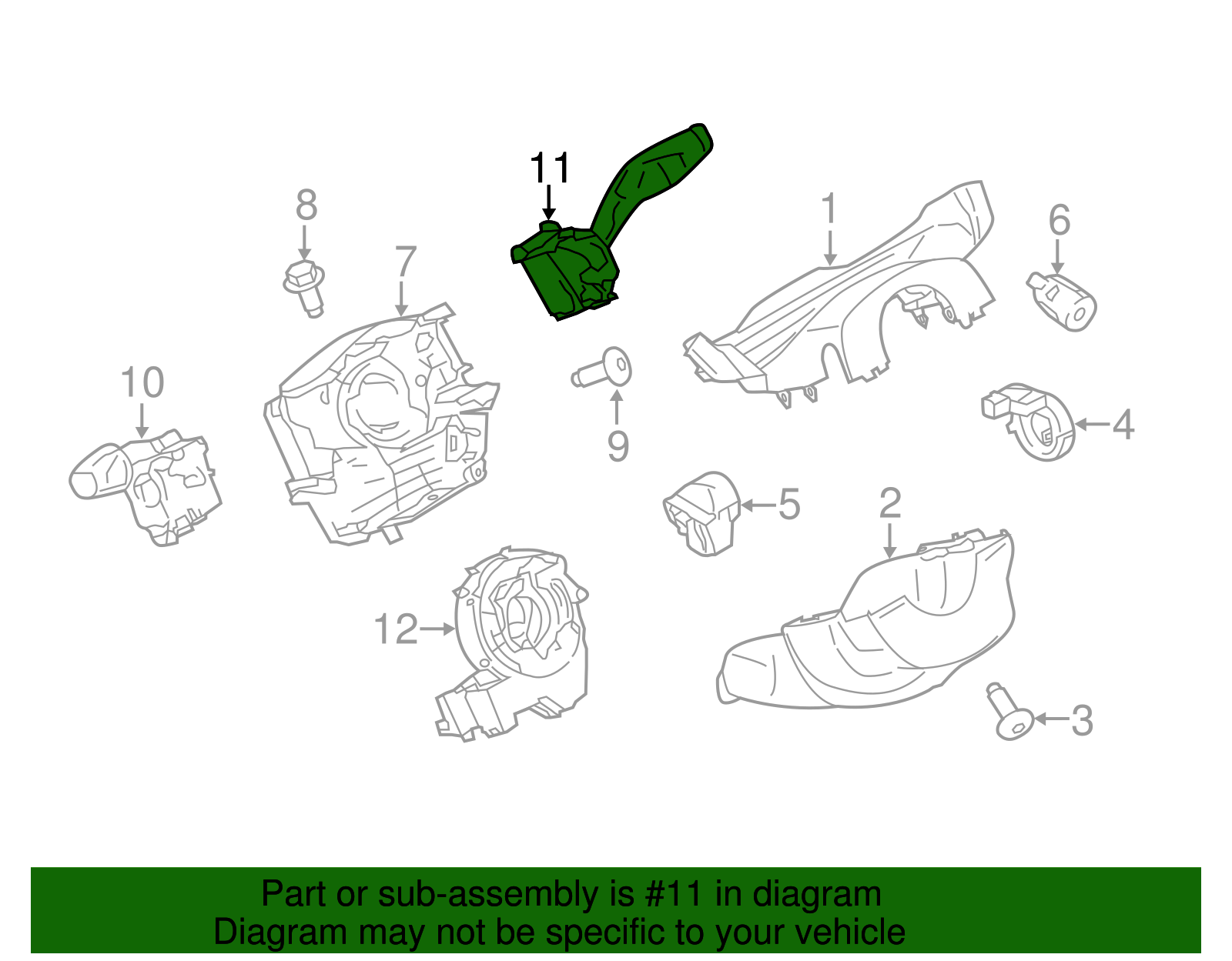 2019-2025 Ford Motorcraft™ Wiper Switch SW-8930 | Ford OEM Parts Outlet