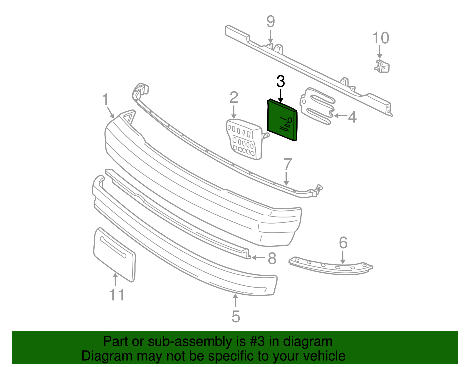 1992-2007 Ford | Bumper Bracket | F7UZ-17B884-AA | Walls' Ford Parts