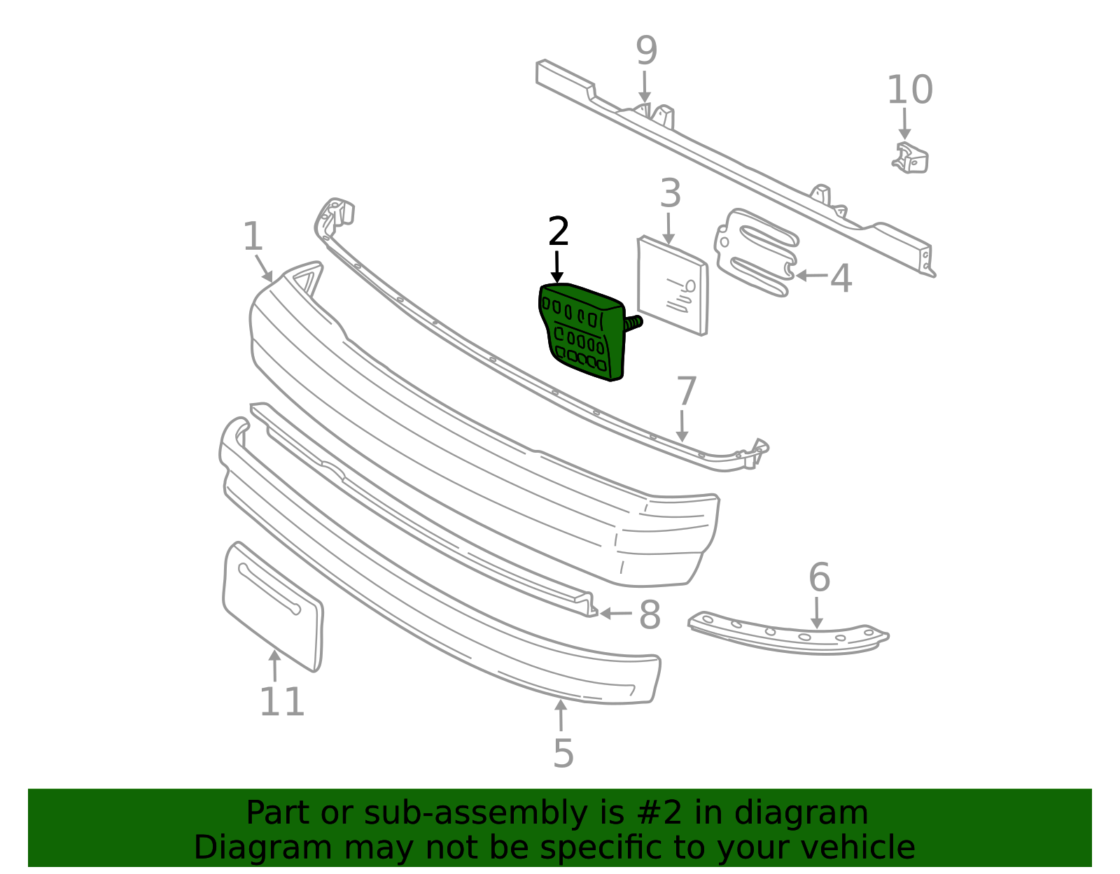 1992-2007 Ford | Bumper Stud Plate | F2UZ-17C882-A | Walls' Ford Parts