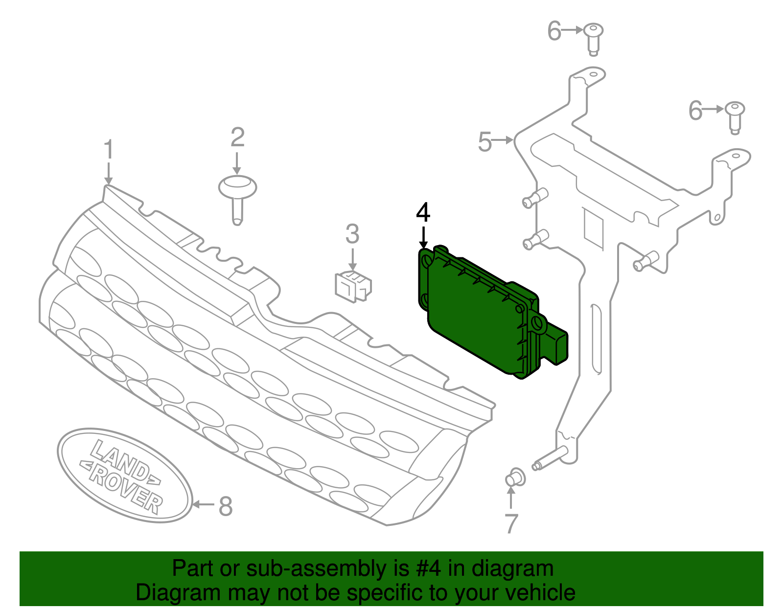Genuine OEM Cruise Control Module Part# LR052030 Fits 2013-2024 Land ...