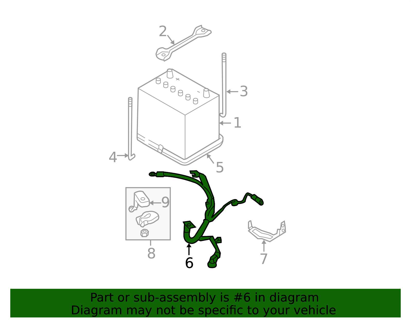 Battery Cable Harness 81601AG10A | Subaru Parts Store