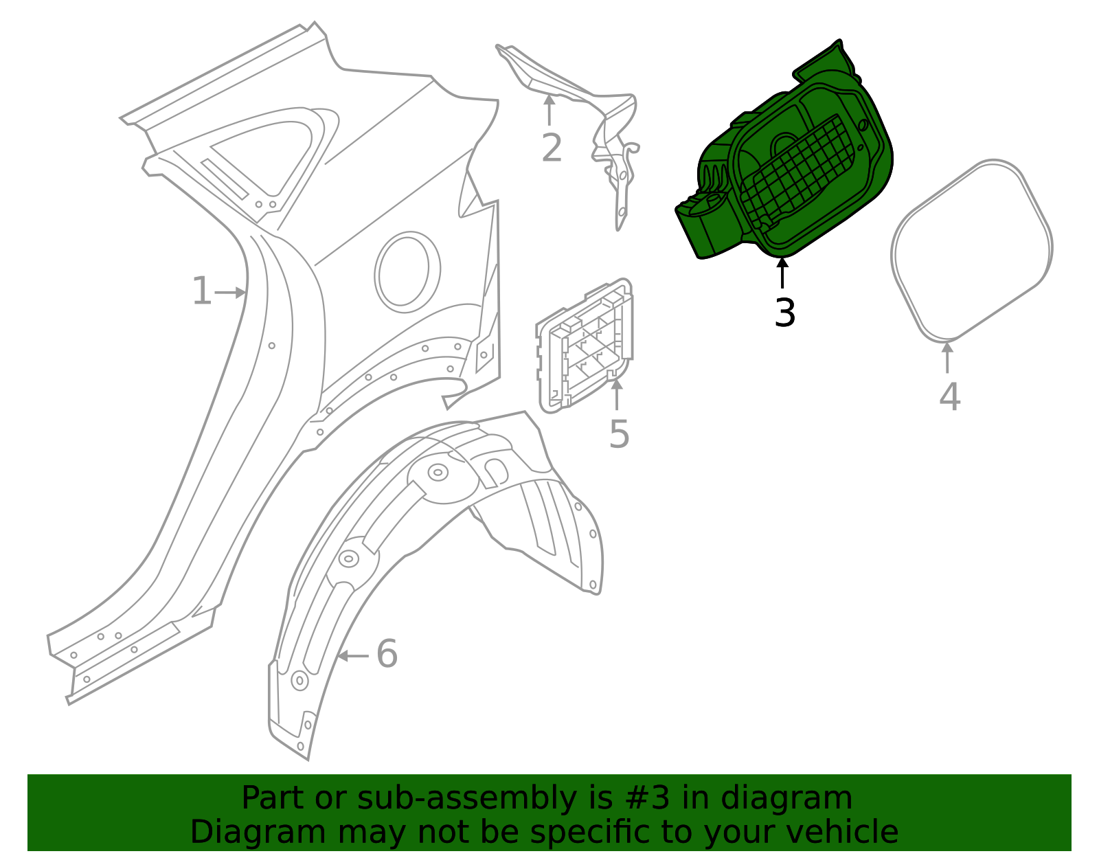 2022-2024 Hyundai Tucson Fuel Pocket 81595-CW000 | OEM Parts Online