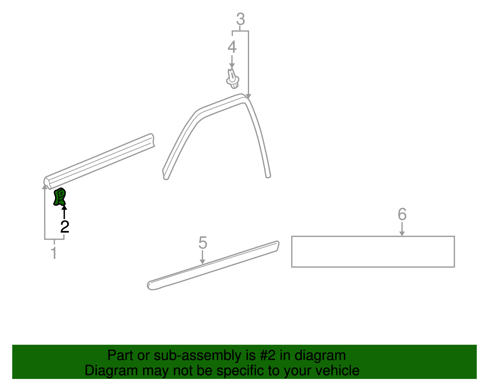 Genuine Toyota Belt Weather-Strip Clip part# 68212-0C010 for 2000-2006 ...