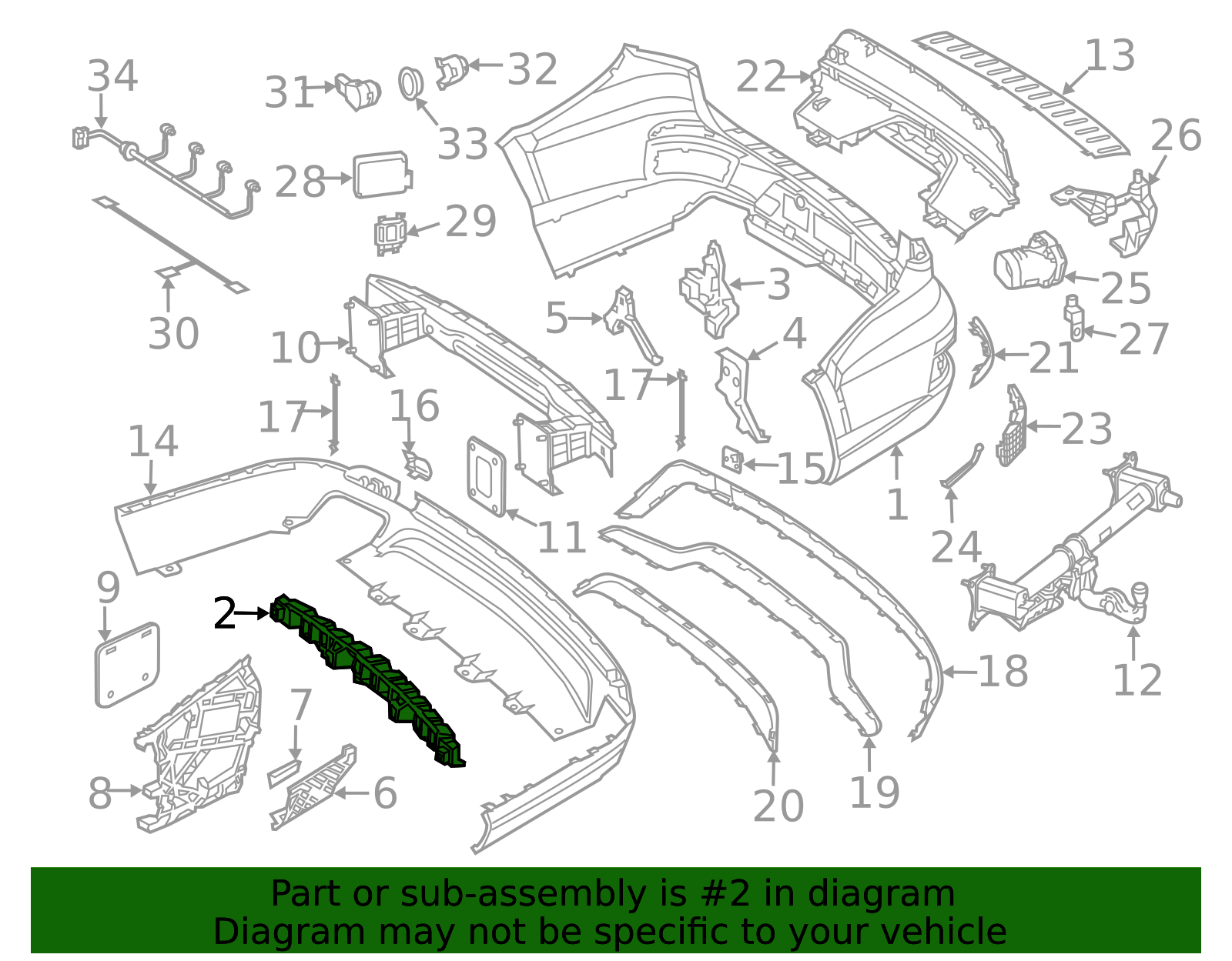 166-885-01-00 - Energy Absorber 2013-2019 Mercedes-Benz | Mercedes-Benz ...