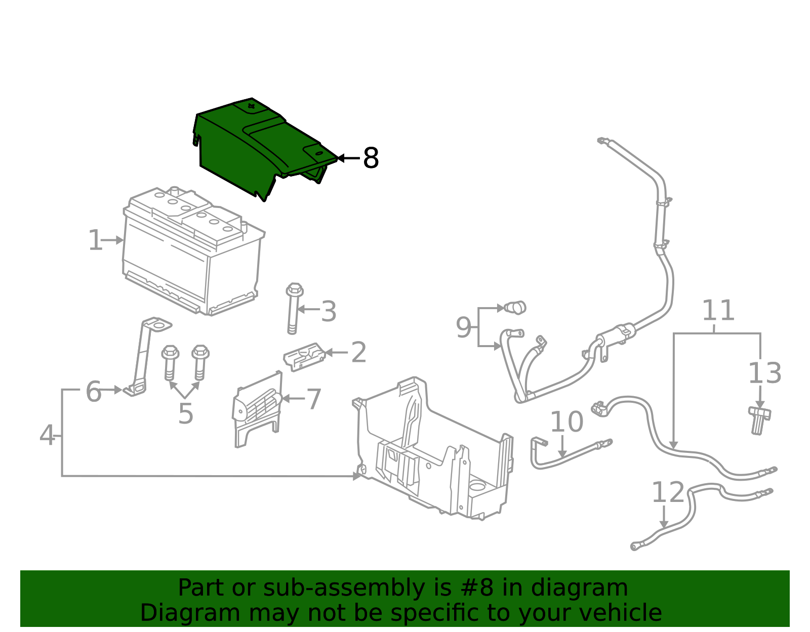 22961810 - 2010-2020 GM - Upper Battery Cover | My GM Part