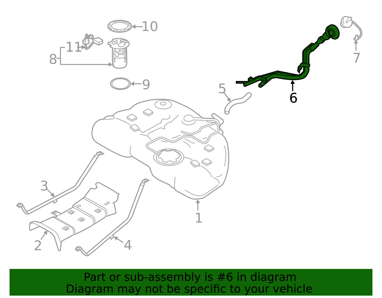 2019-2025 Nissan Altima Filler Pipe 17221-6CA0A | Bill Kay Nissan Parts