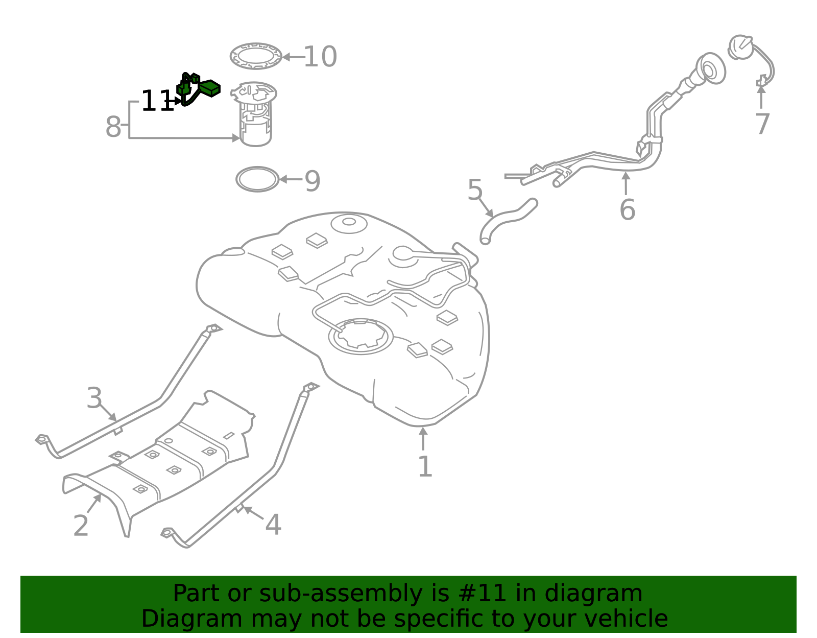 2019-2025 Nissan Altima Fuel Gauge Sending Unit 25060-6CA0A | Scott ...