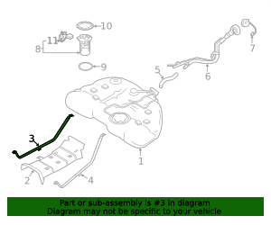 17406-6CA0A - Fuel Tank Strap 2019-2025 Nissan Altima | Boro Nissan Parts