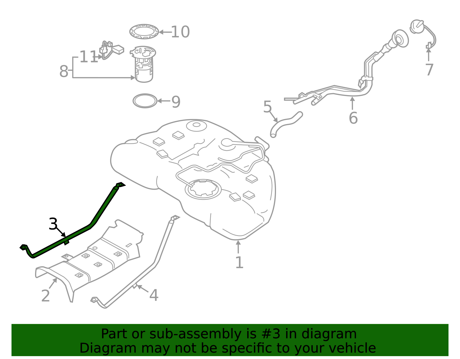 17406-6CA0A - Fuel Tank Strap 2019-2025 Nissan Altima | Boro Nissan Parts