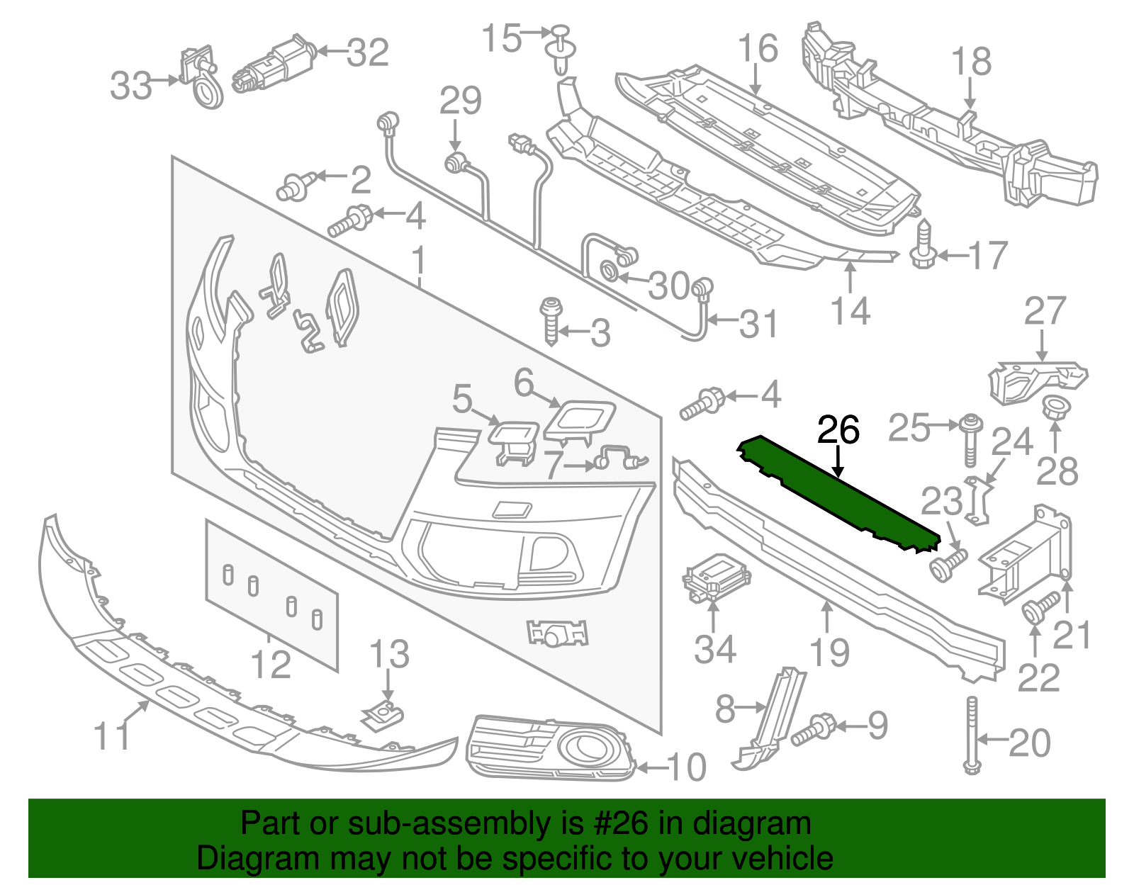 2013-2017 Audi Center Cover 8R0-807-217-A | Audi USA Parts