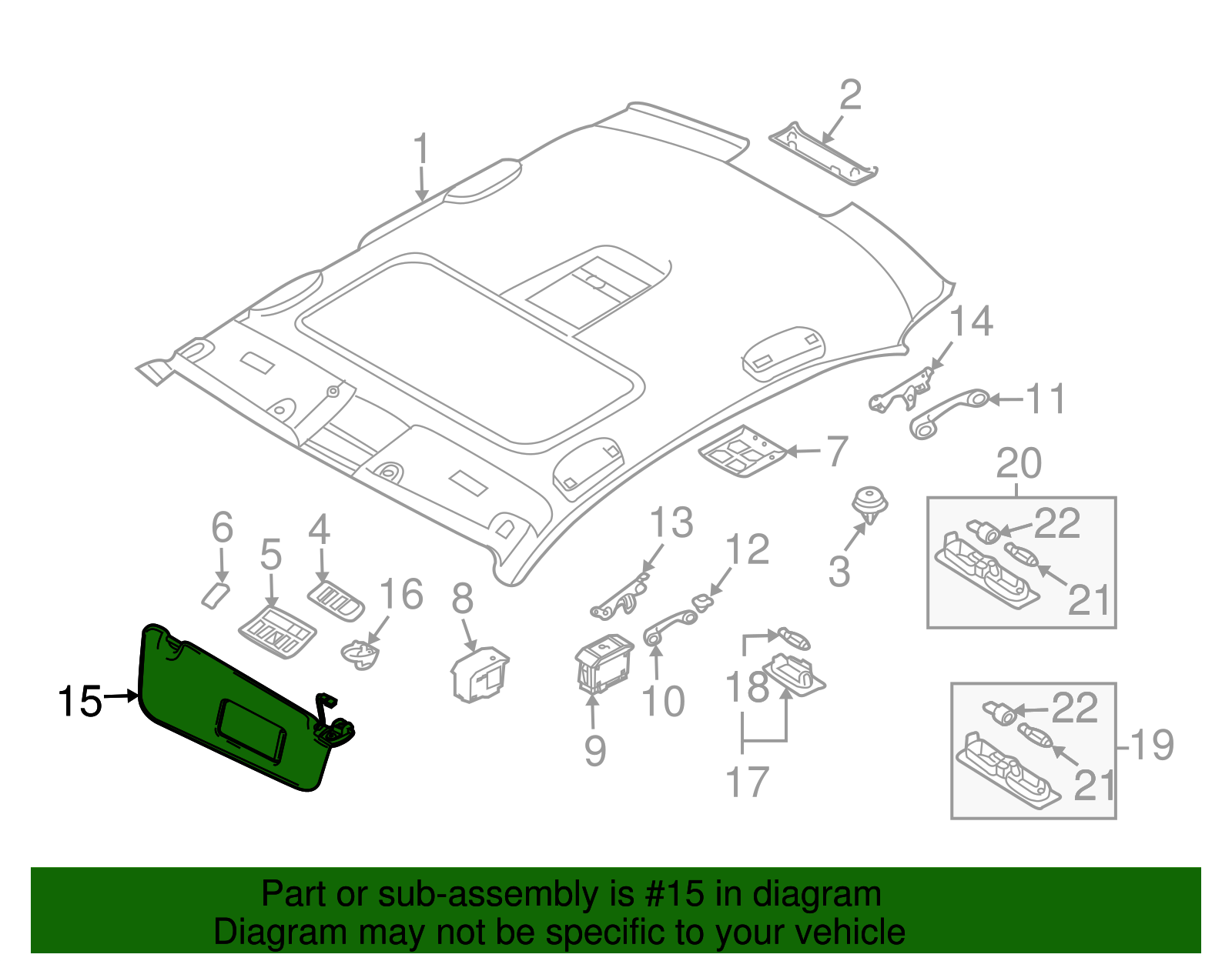 51-16-7-122-867 - Sun-Visor - 2004-2010 BMW | BMW Parts Exchange