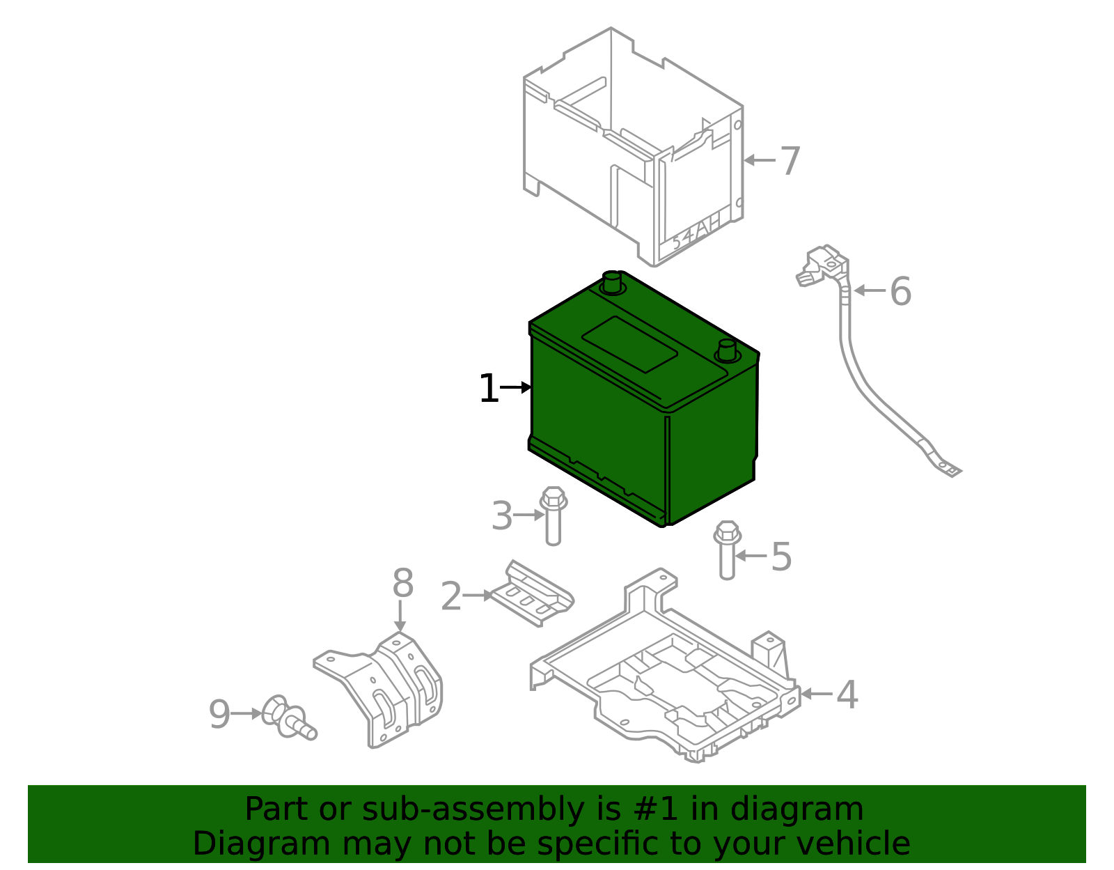 37110-24001U - Vehicle Battery 2007-2015 Kia | Genuine Kia Parts ...