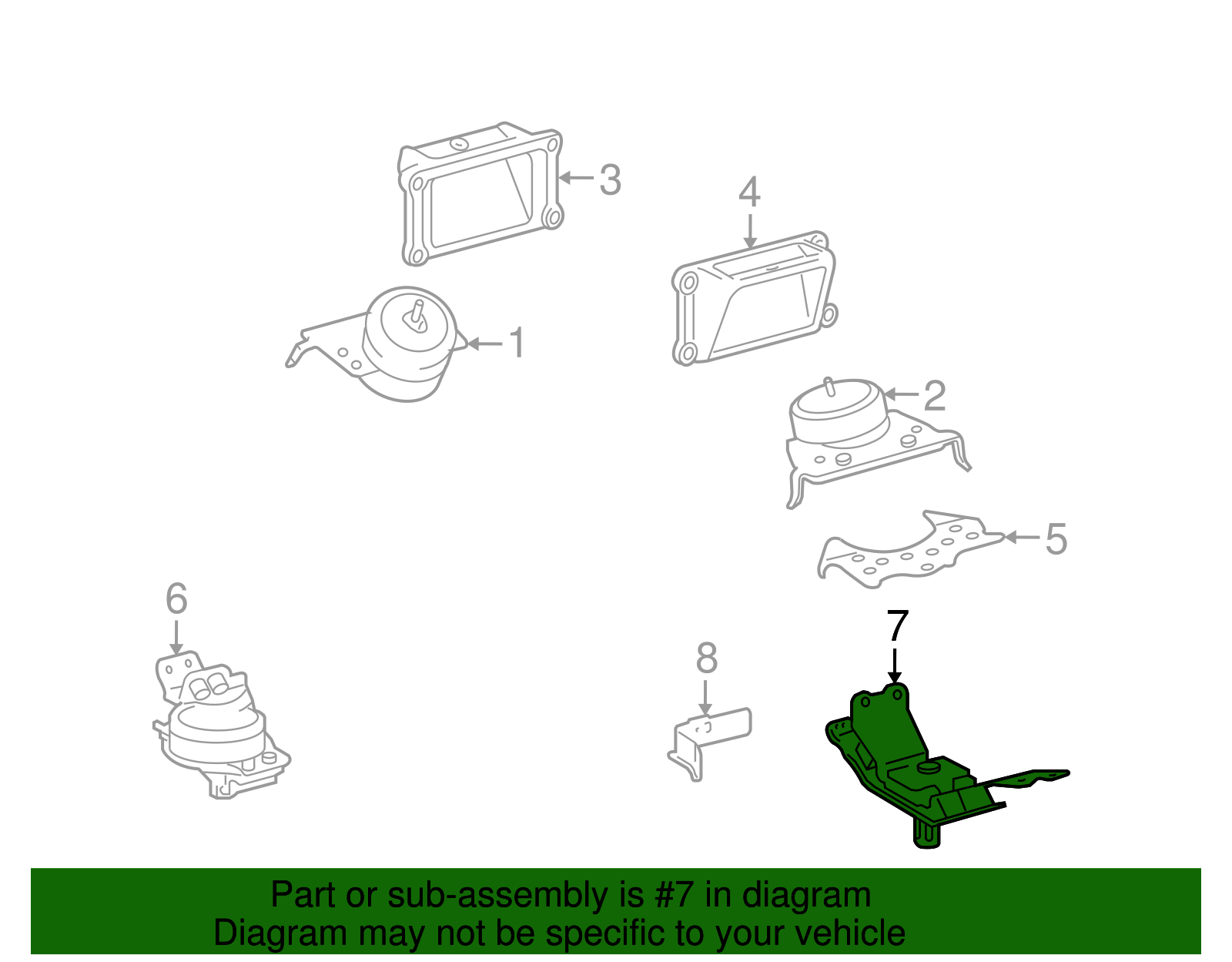 12371-0S020 - Rear Mount - 2007-2020 Toyota | Nucar Toyota Parts